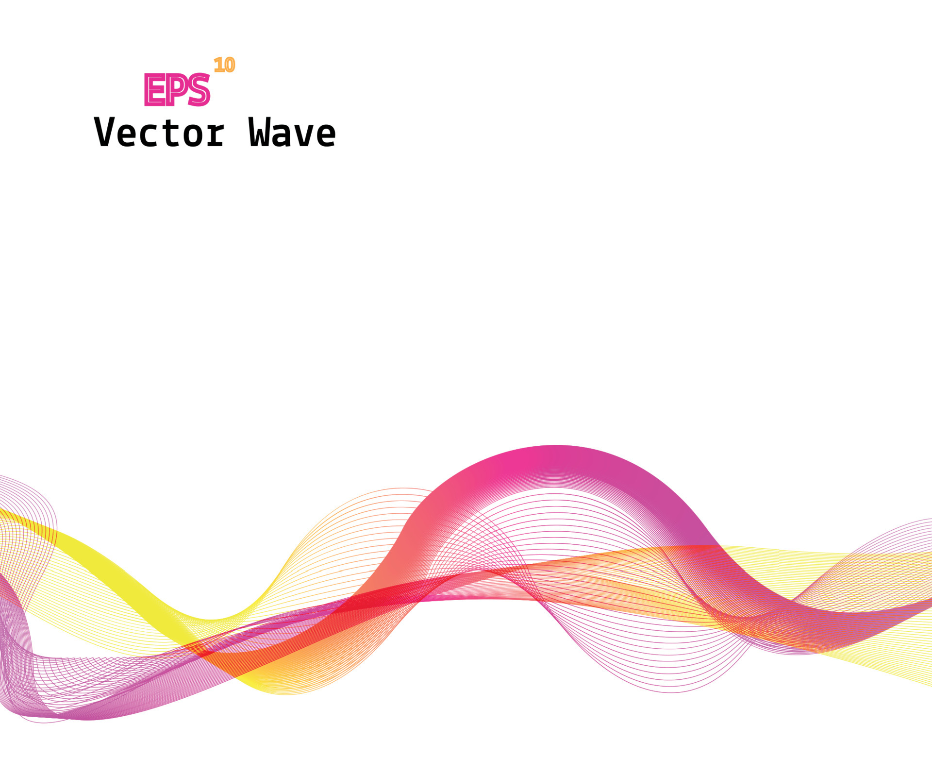 Abstract Colored Wave On Background Vector Illustration 4554669