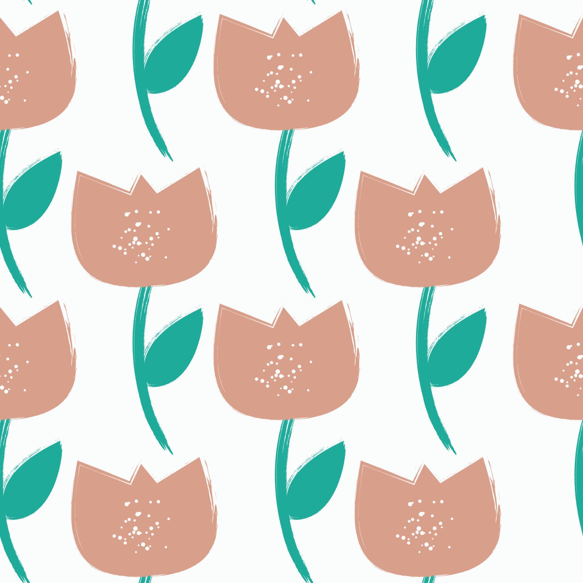 Simple Flower Seamless Pattern Background Vector Illustration 4554916 ...