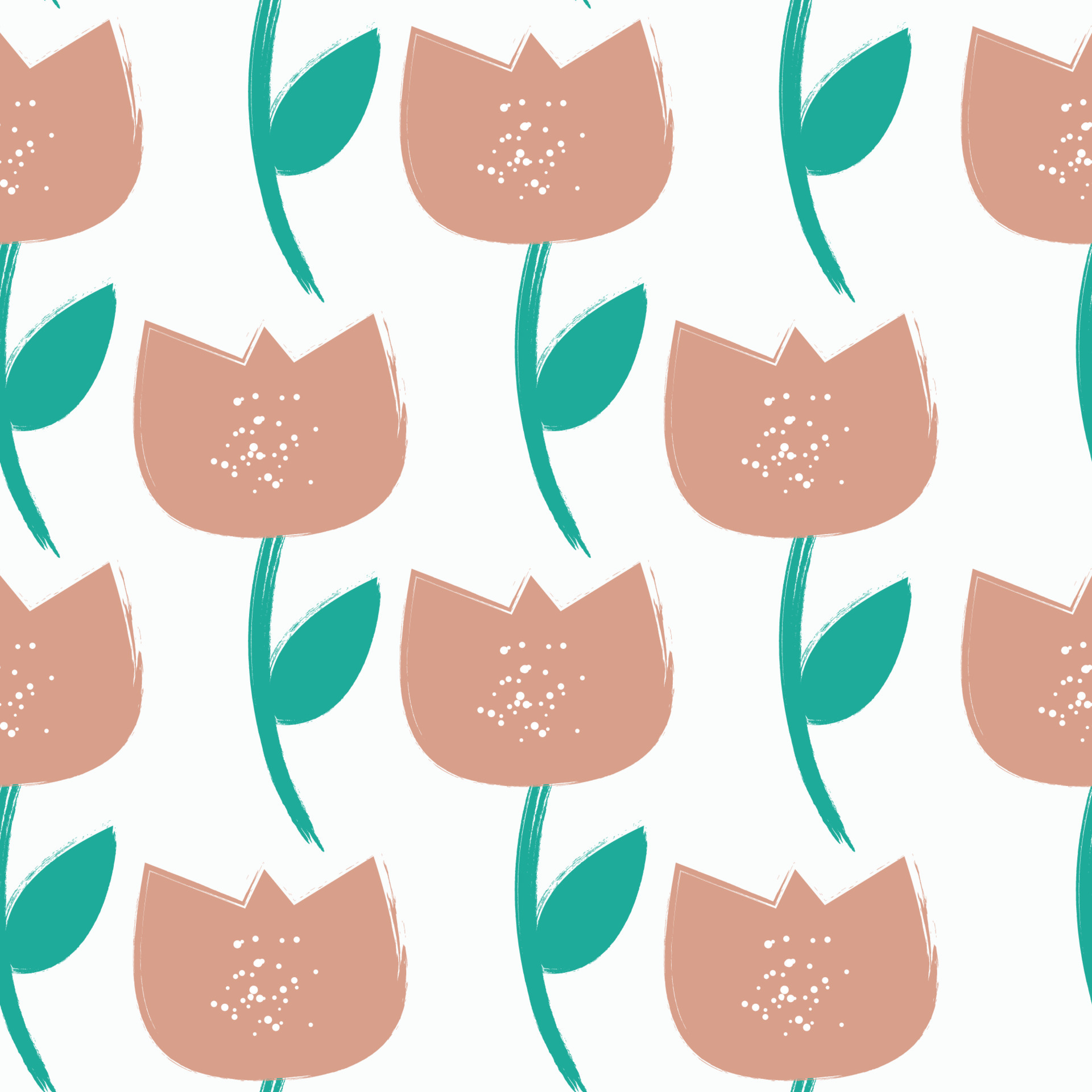 Simple Flower Seamless Pattern Background Vector Illustration 4554916 ...
