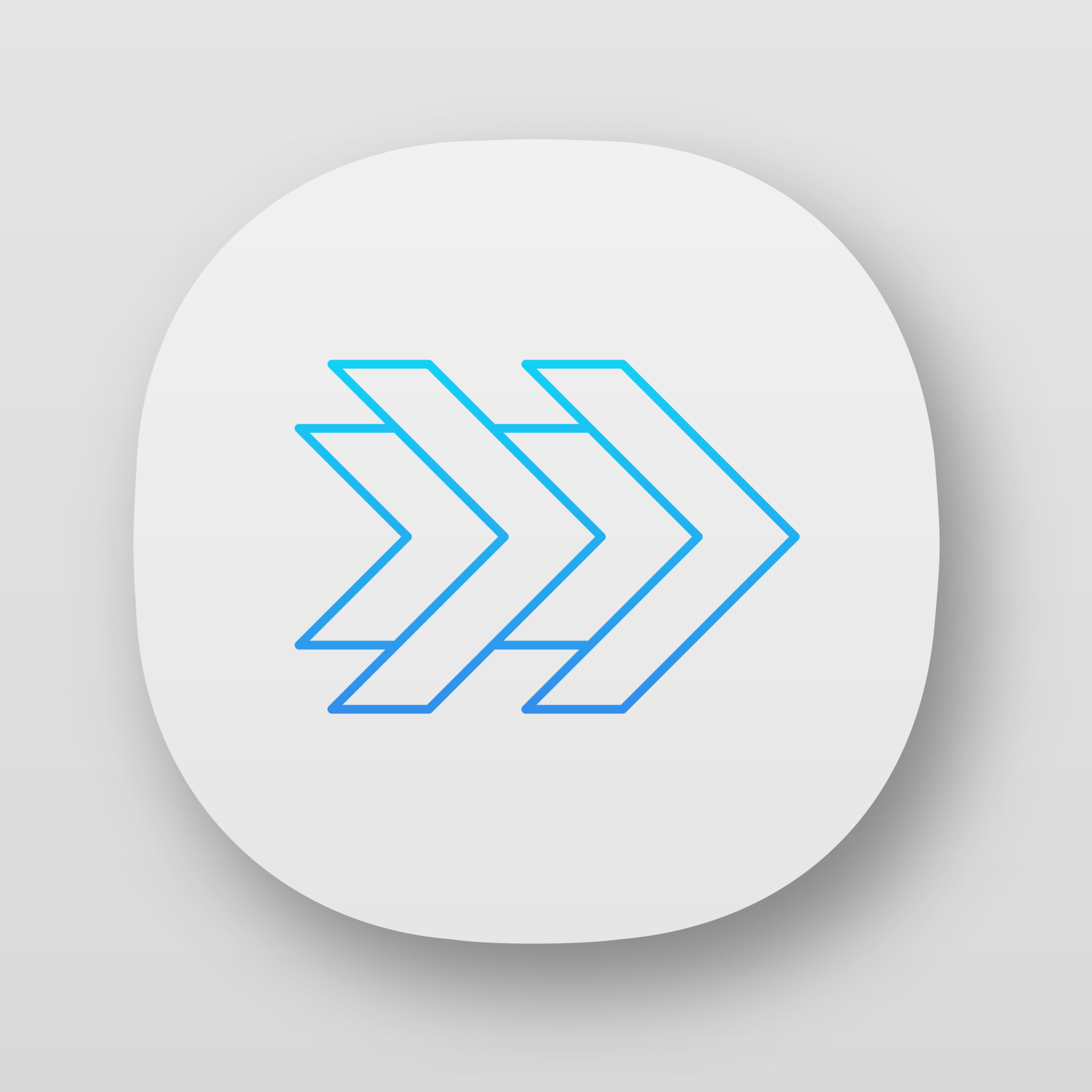Double Arrows App Icon Fast Forward Right Arrowheads Rewinding Button Navigation Pointer
