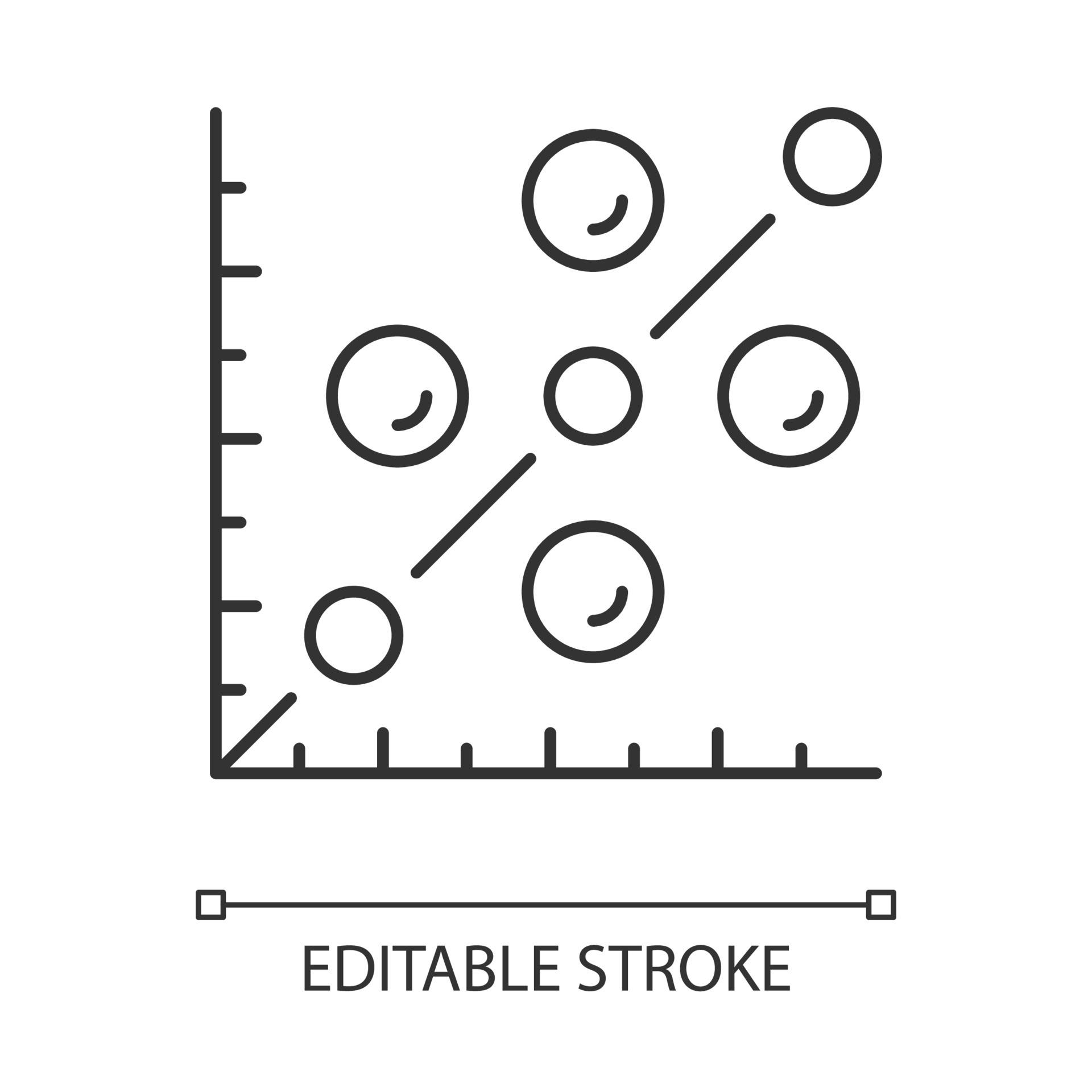 Scatter Plot Linear Icon Scattergram Mathematical Diagram Chart On scatter-plot-linear-icon-scattergram-mathematical-diagram-chart-on