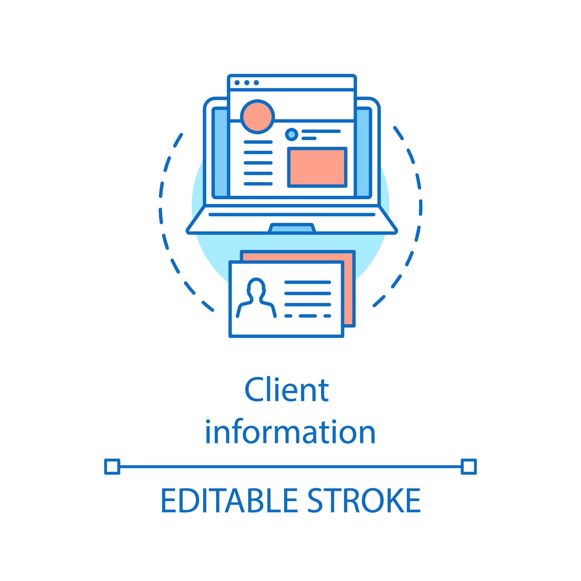 Client Information Data Concept Icon User Account Profile Page Customer Personal Information