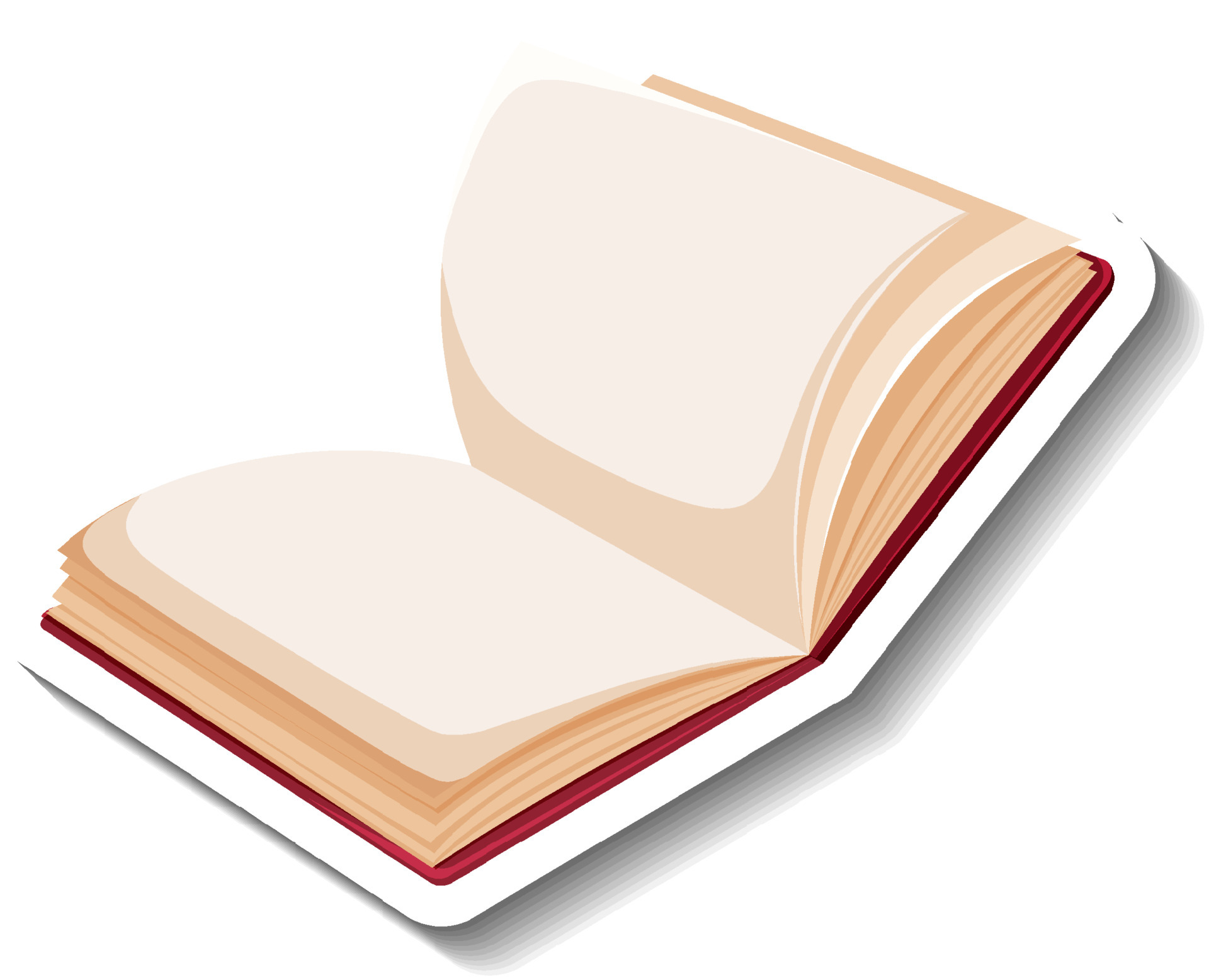 Opened book with empty pages 4559186 Vector Art at Vecteezy