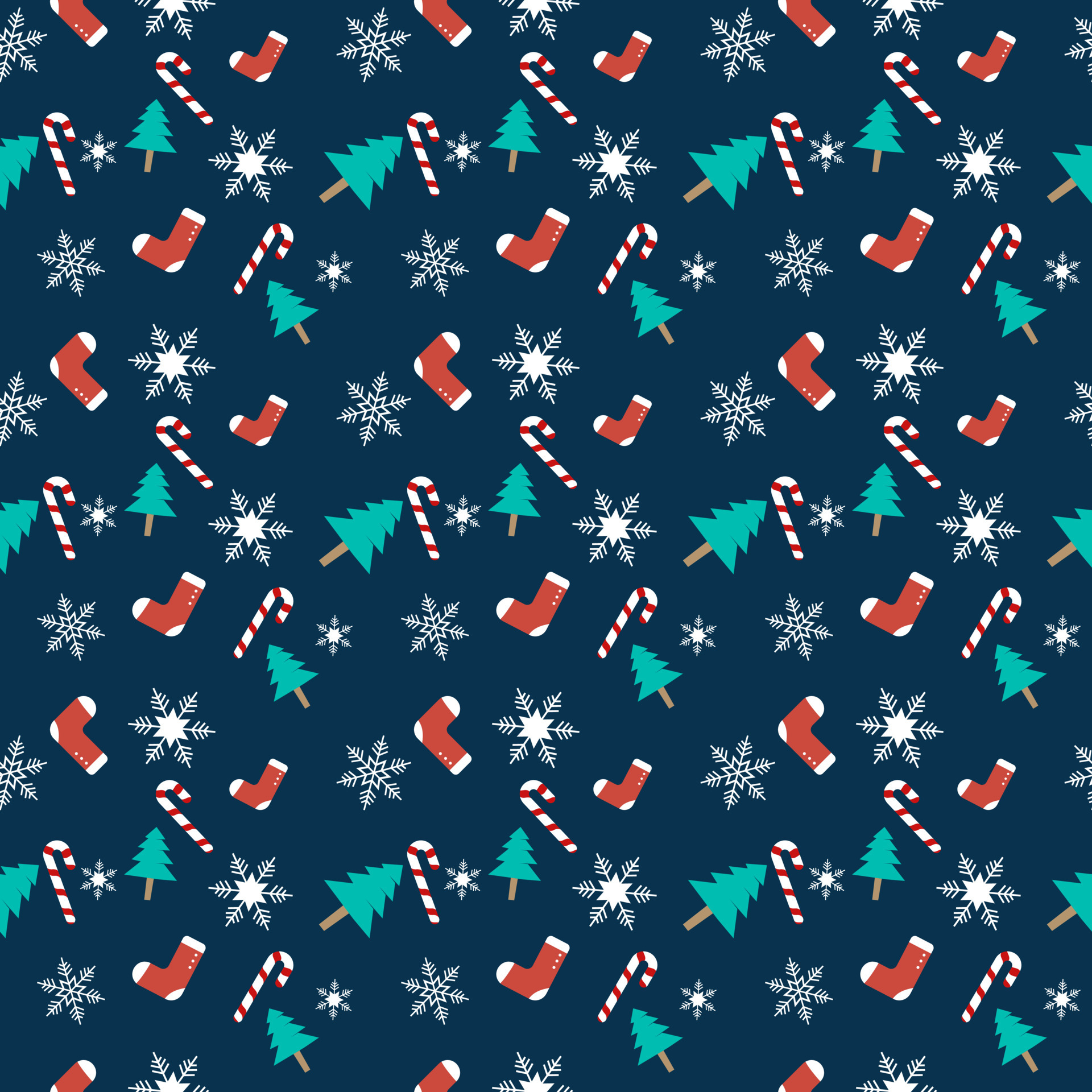 Christmas theme repeat pattern created with elements like Christmas ...