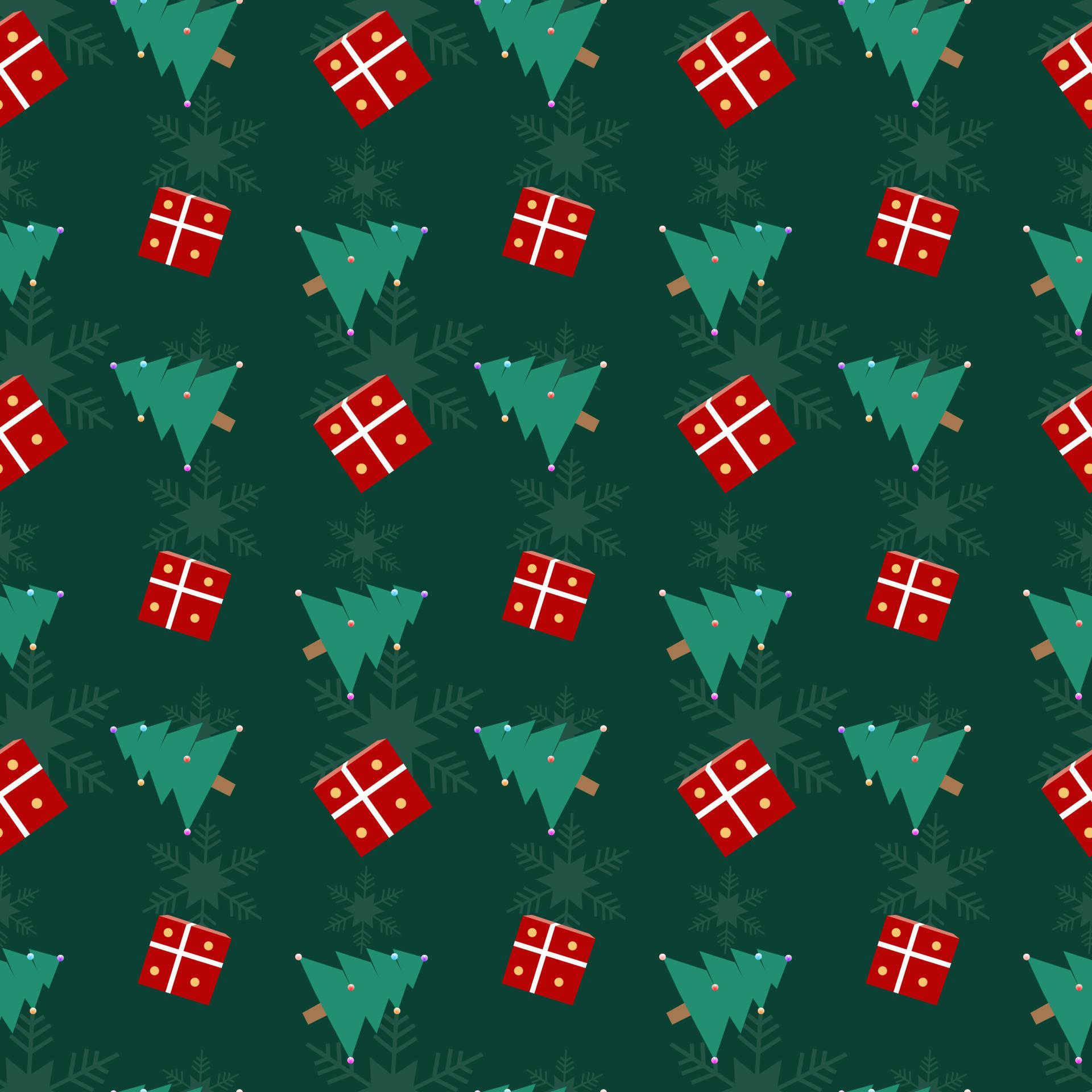 Christmas theme repeat pattern created with elements like Christmas ...