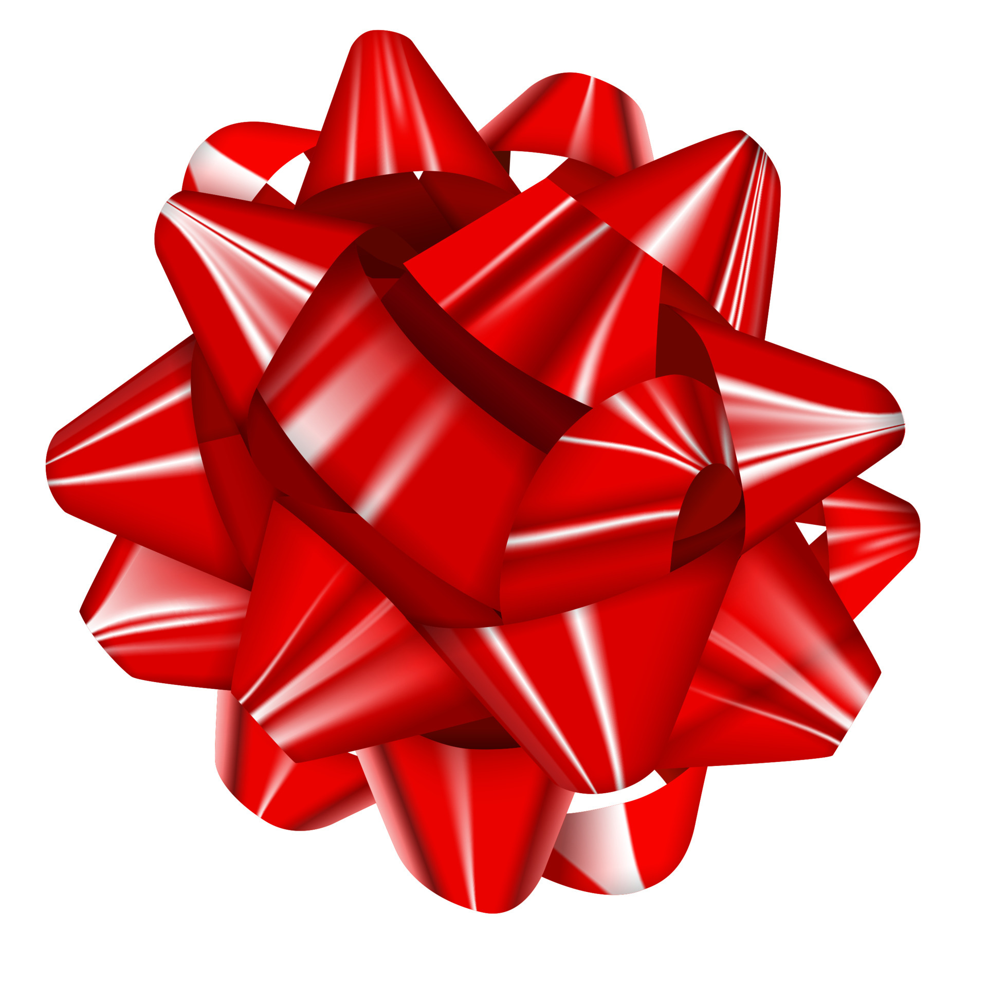 Red Realistic Glossy Ribbon Bow. Vector Illustration 4562510 Vector Art ...