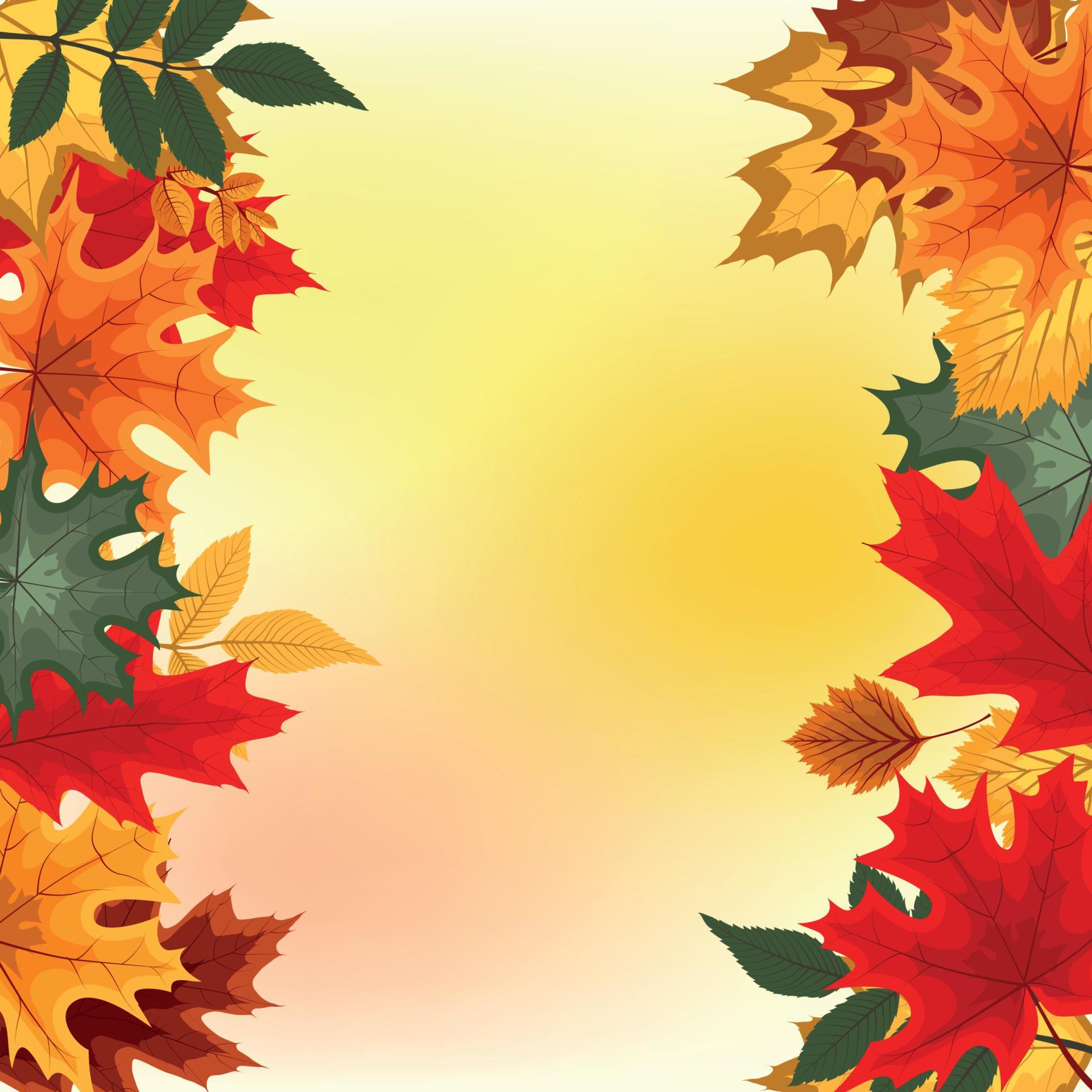 Abstract Vector Illustration Background with Falling Autumn Leaves ...