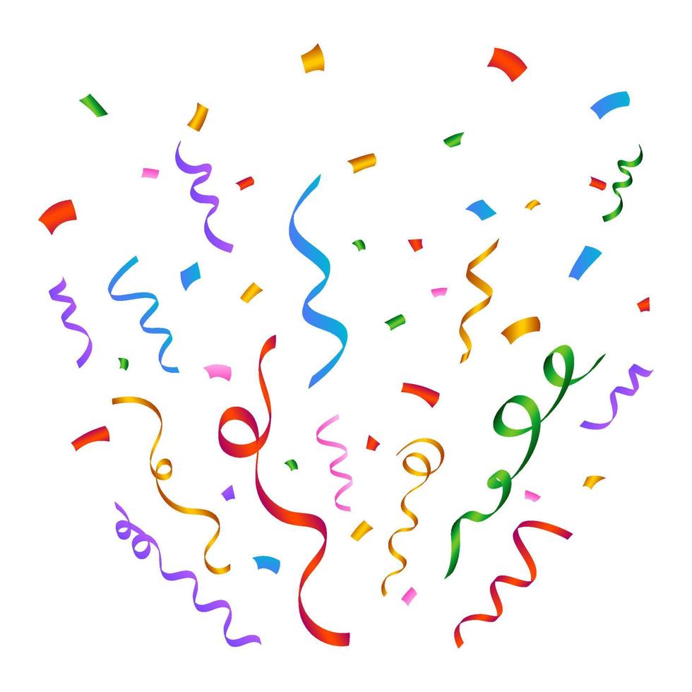 Confetti vector illustration for carnival background. Party elements ... Confetti vector illustration for carnival background. Party elements ...