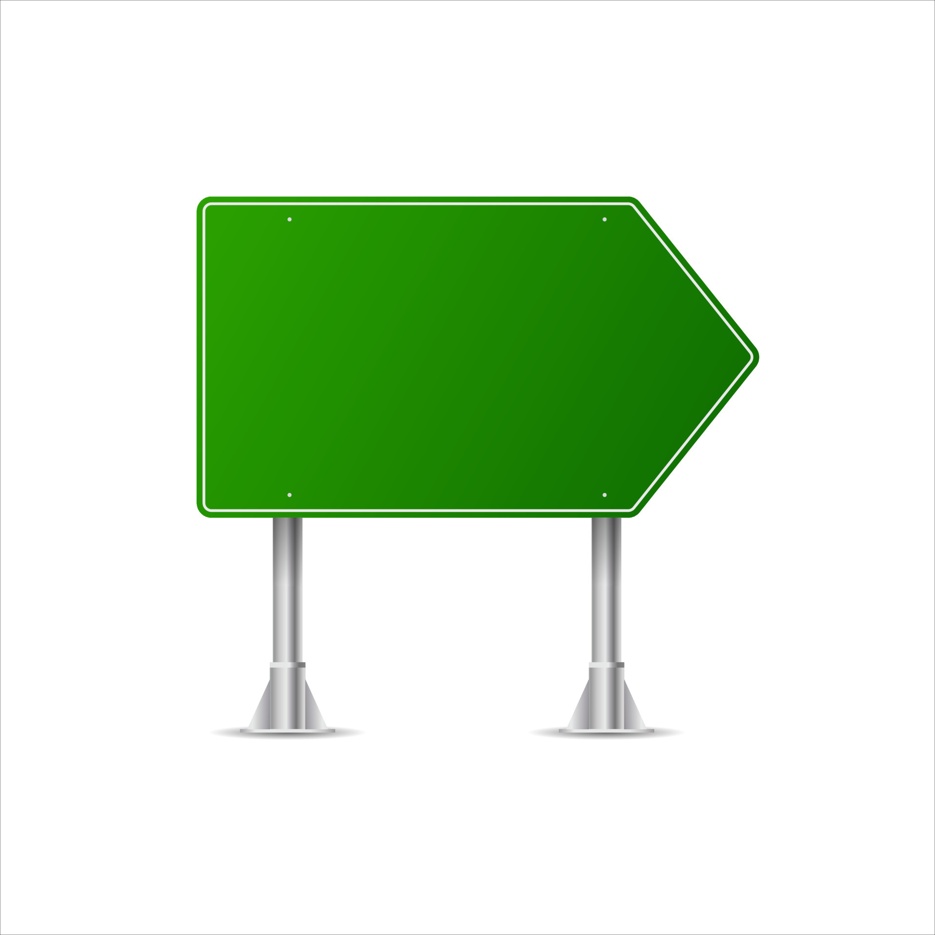 Realistic Green street and road signs. City illustration vector. Street ...