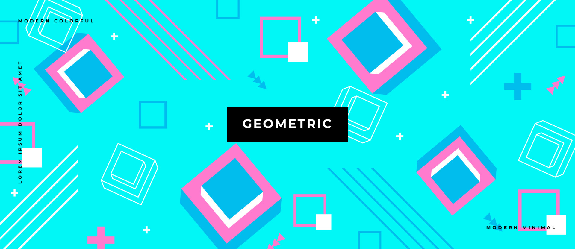 Geometric shapes. Set of memphis design elements. Universal trend 80 ...