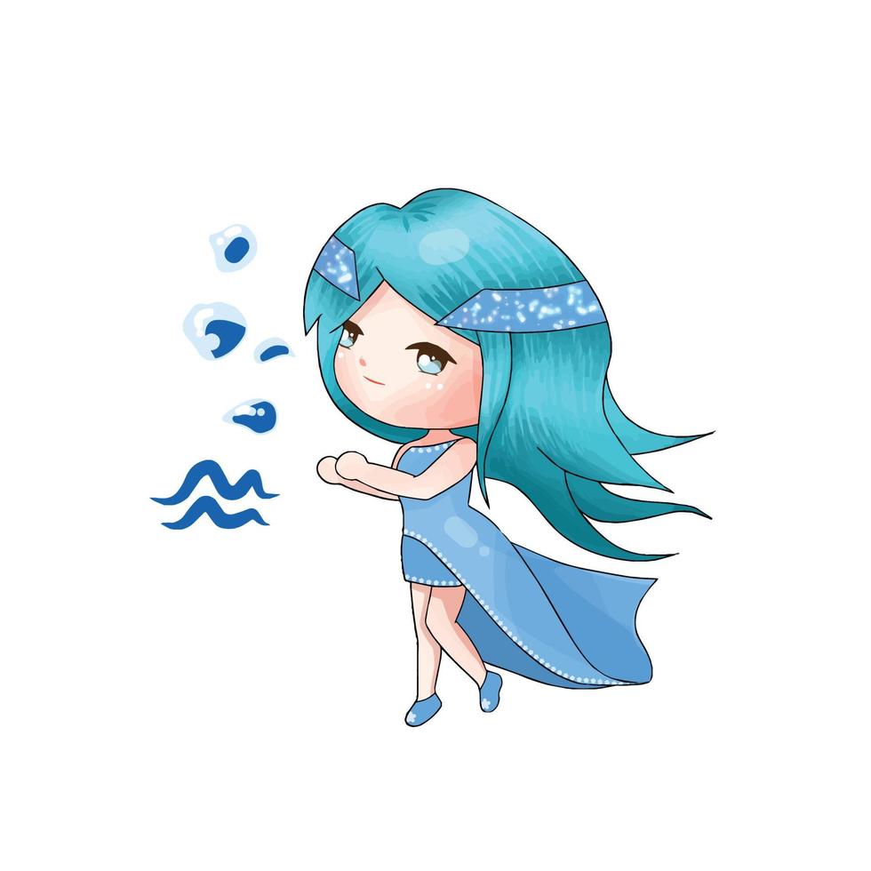 Aquarius Zodiac Sign Illustration 4580133 Vector Art At Vecteezy