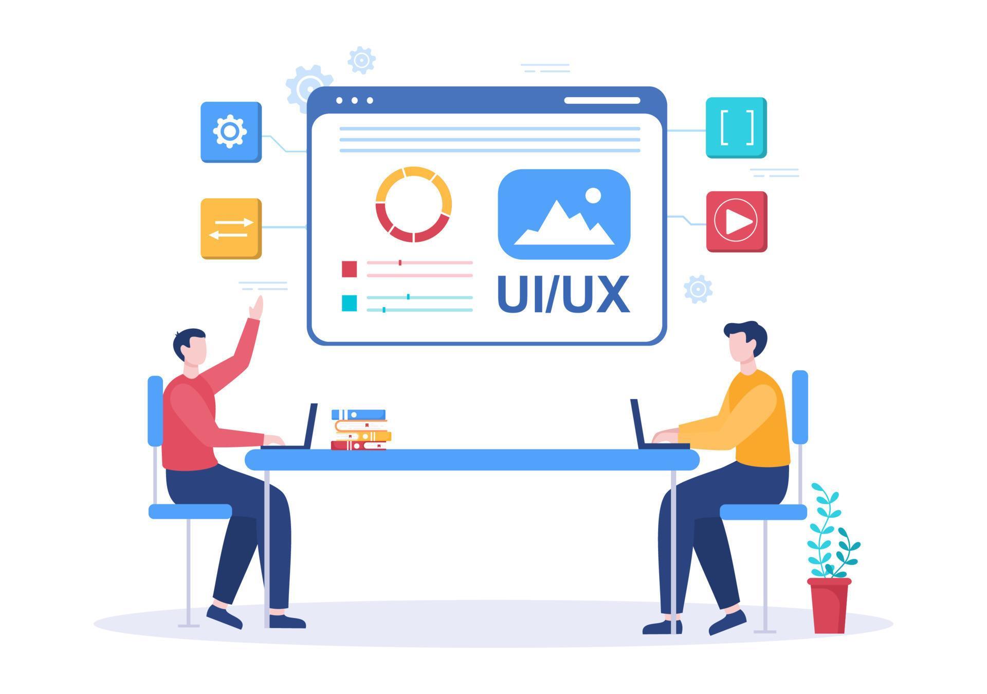 UI UX Programmer Flat Design Vector Illustration 4580435 Vector Art at Vecteezy