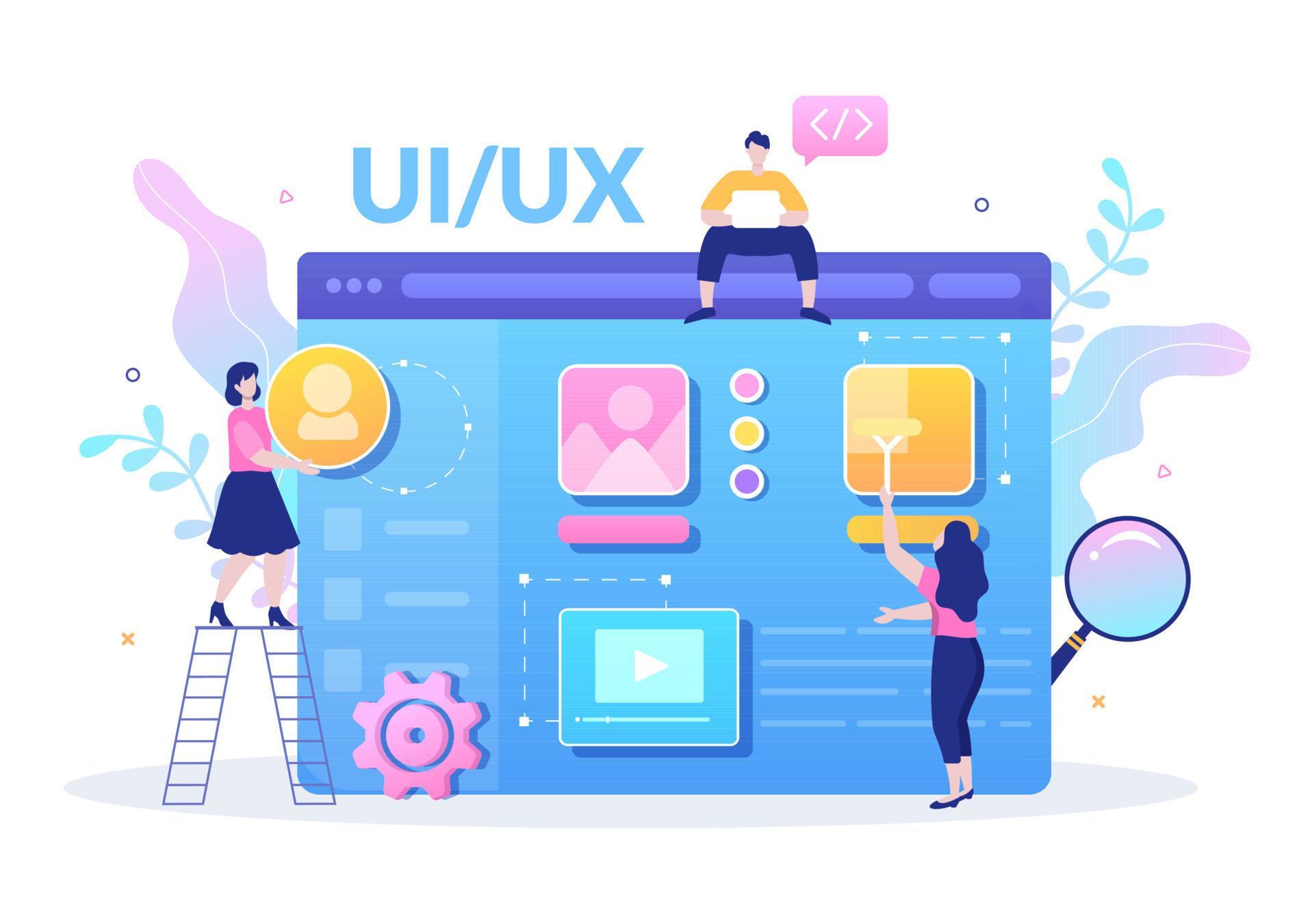 UI UX Programmer Flat Design Vector Illustration 4580539 Vector Art at Vecteezy