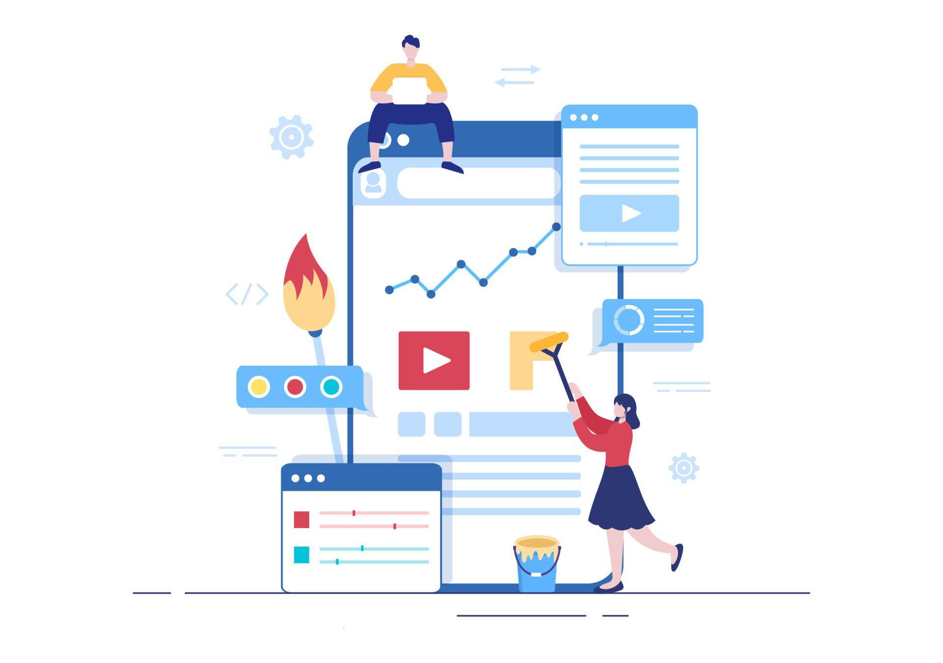 Ui Ux Programmer Flat Design Vector Illustration 4580550 Vector Art At Vecteezy