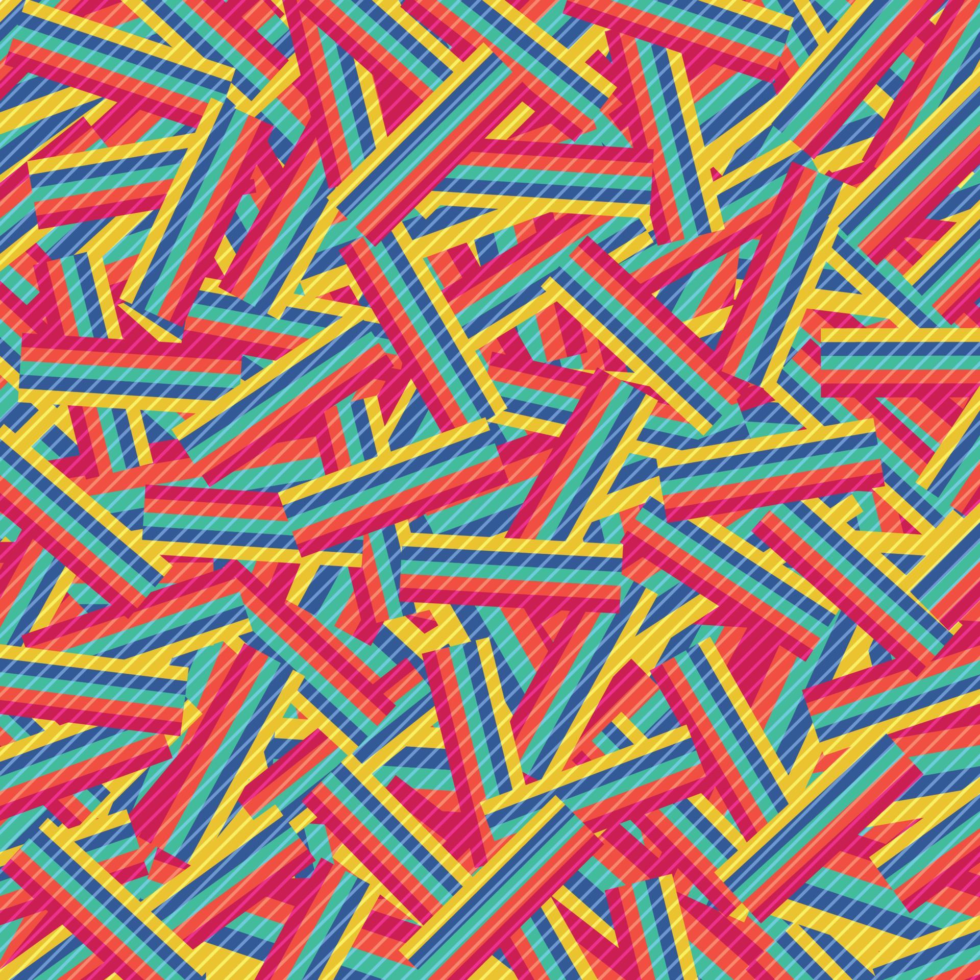Abstract Colorful Stripe Line Rectangle Pattern Design Artwork Background Illustration Vector