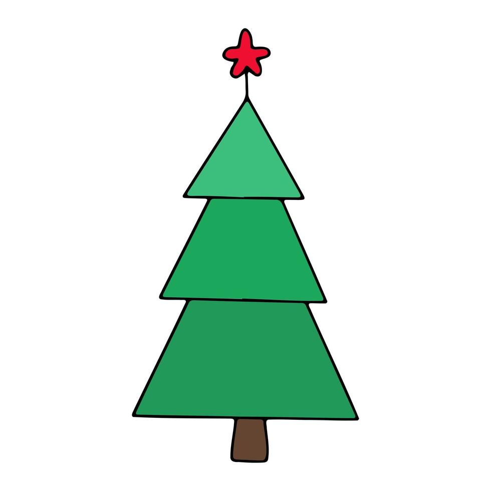 Vector Christmas tree icon, Christmas decoration, decor 4582925 Vector ...