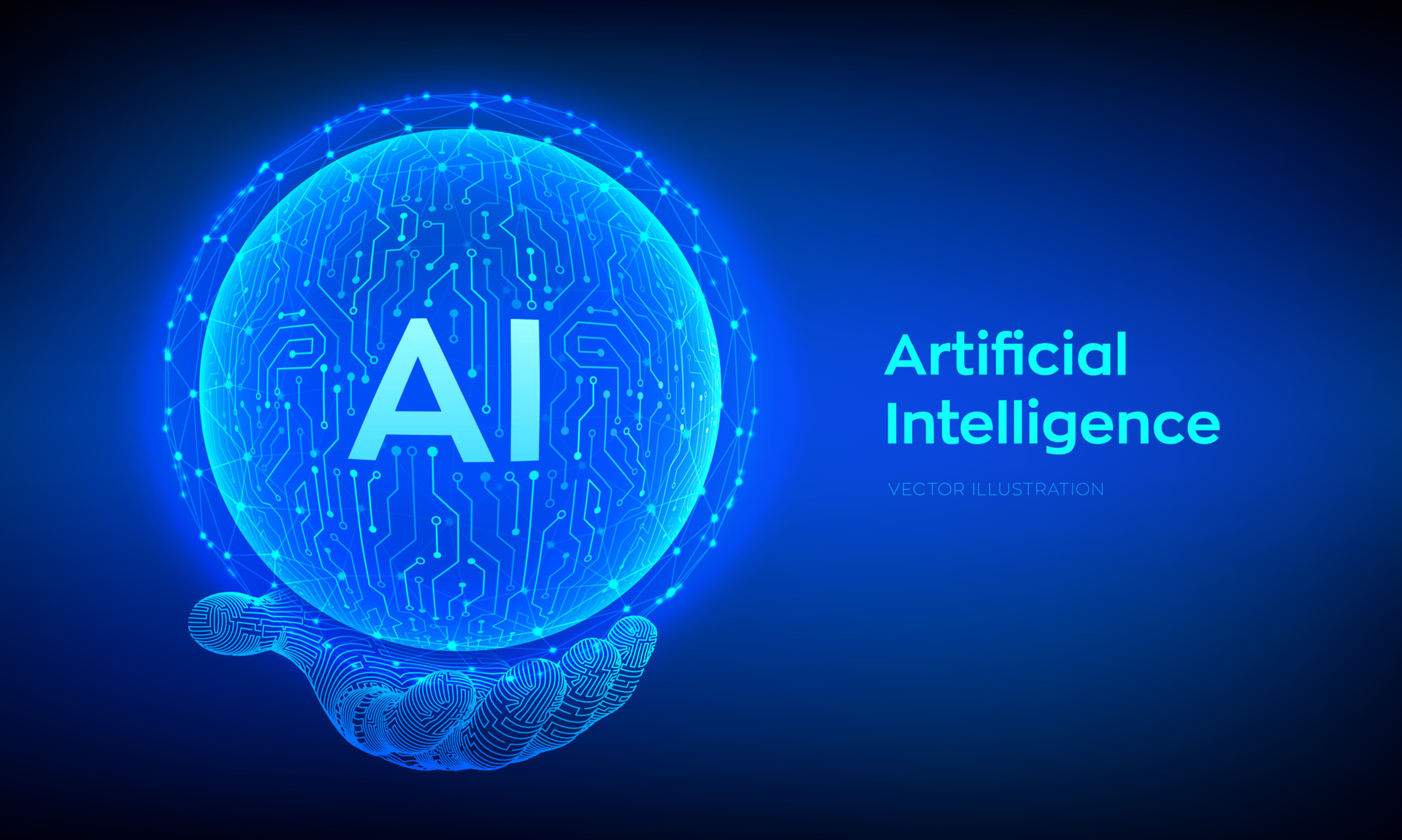 ai. logotipo de inteligencia artificial. concepto de inteligencia ...