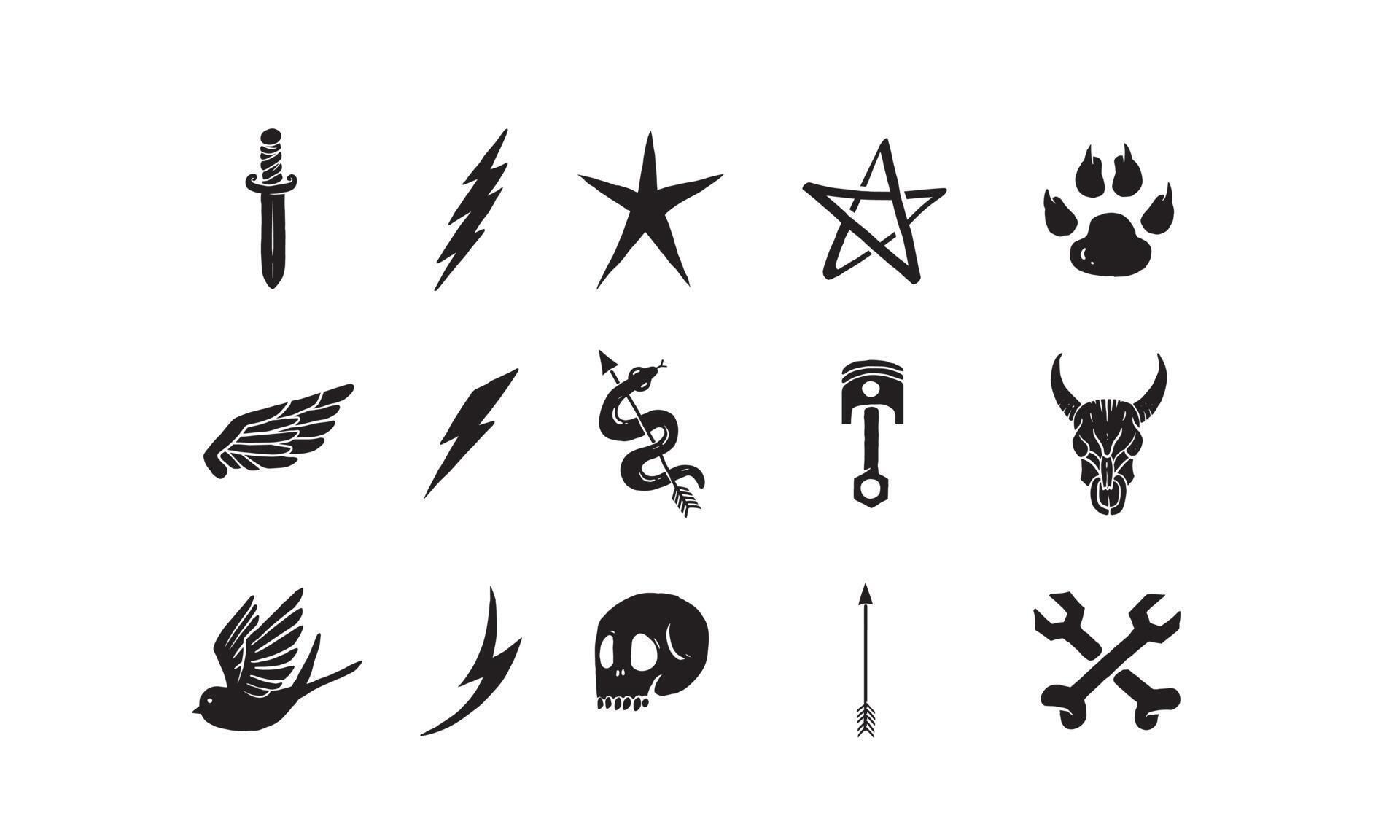 Old School Symbol For Tattoo And Vintage Illustration 4587519 Vector Art At Vecteezy
