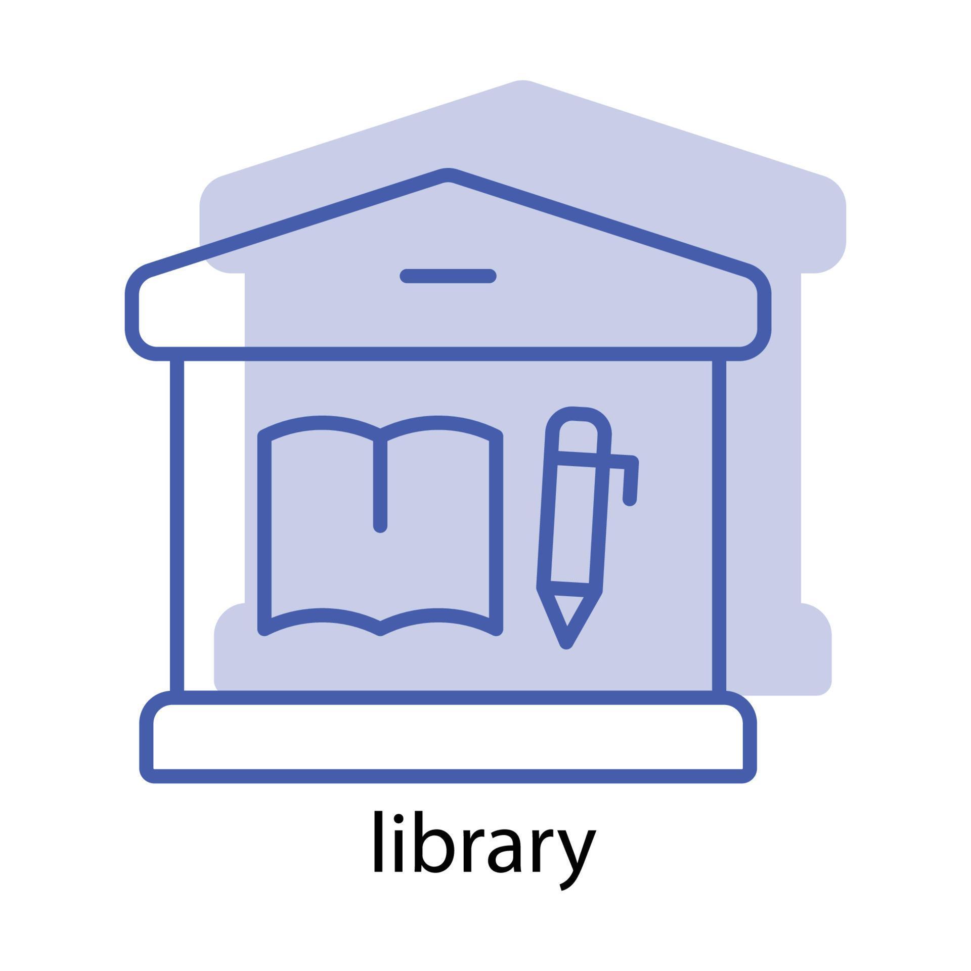 Library icon. the icon can be used for application icon, web icon ...