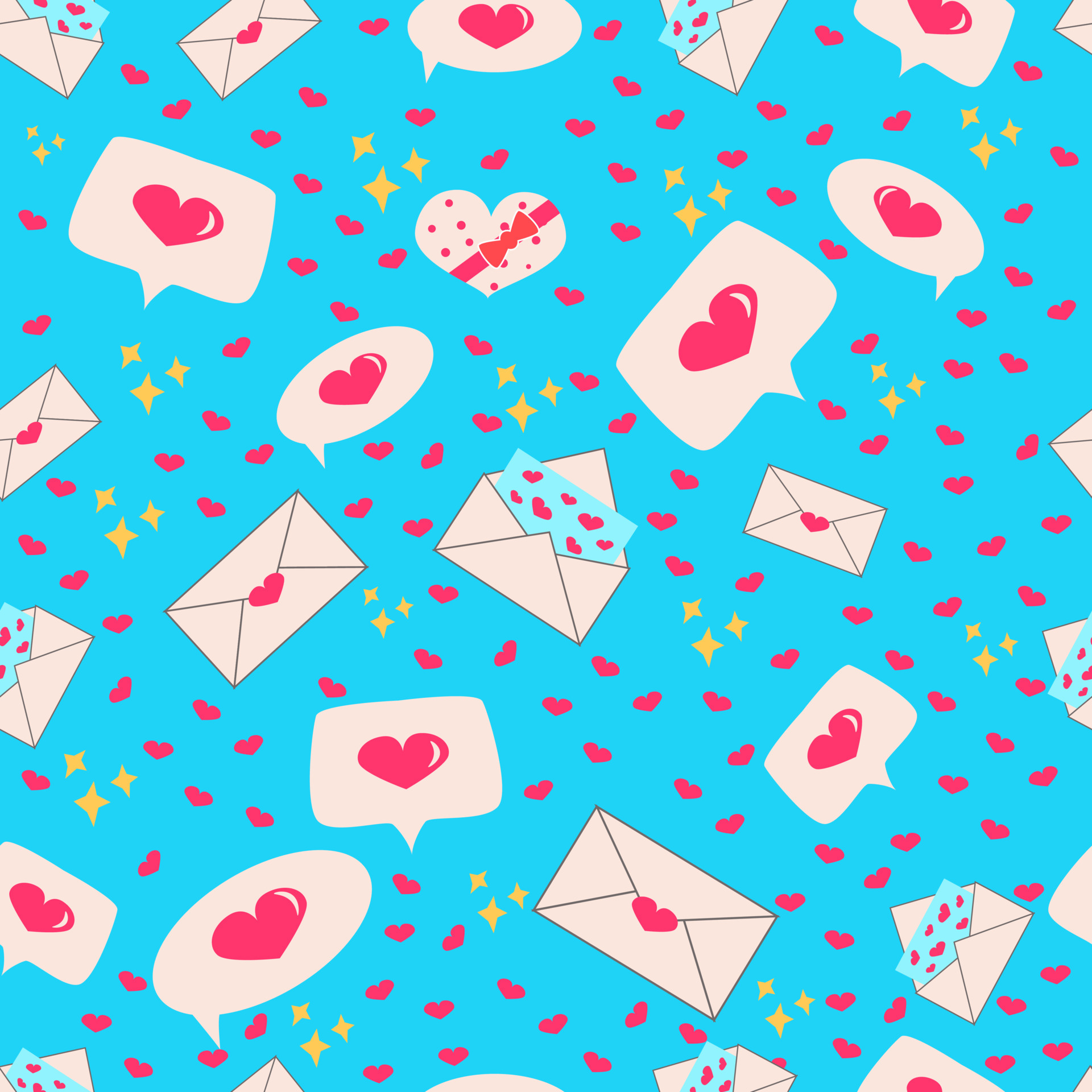 Cute Love Message Seamless Pattern With Heart 14 February Valentine S cute-love-message-seamless-pattern-with-heart-14-february-valentine-s