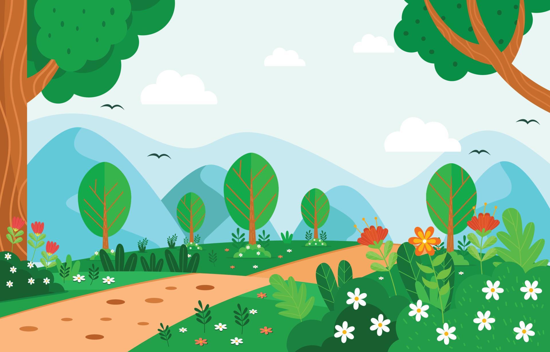 Spring Nature Background 4592747 Vector Art at Vecteezy