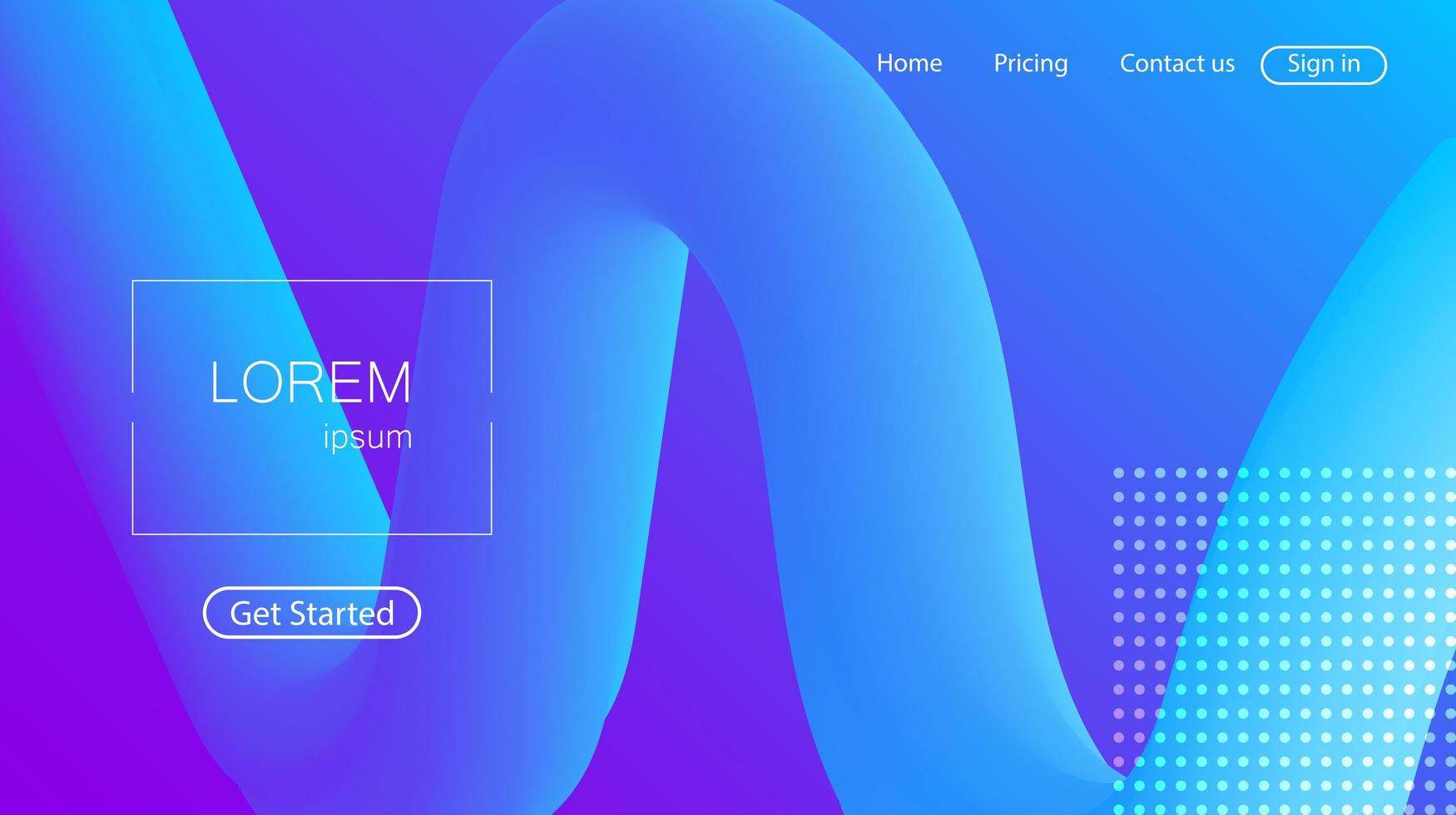 Website abstract background. Bright colorful dynamic shapes landing ...