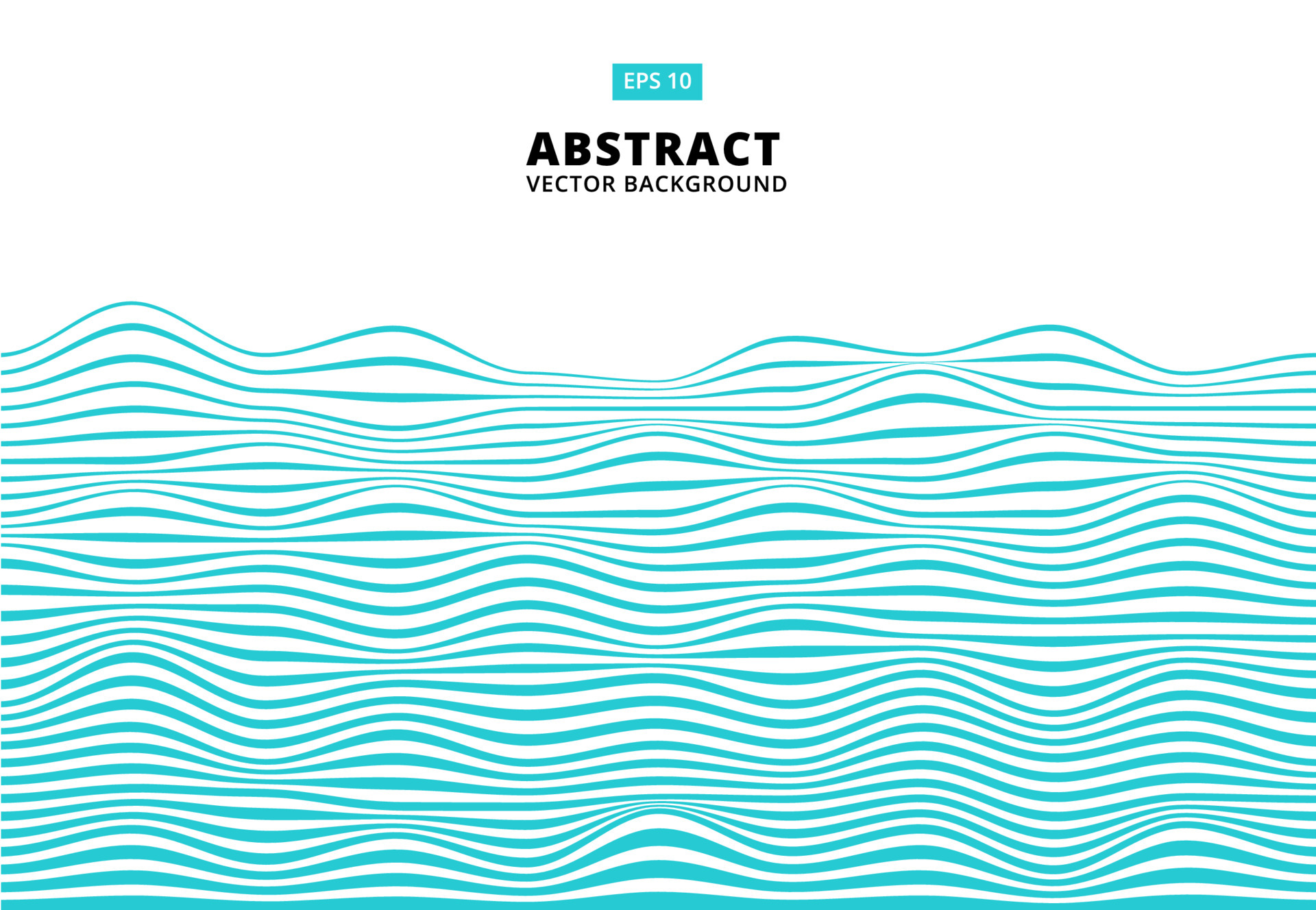 Abstract blue lines wave, Wavy stripes pattern, Rough surface, Vector ...