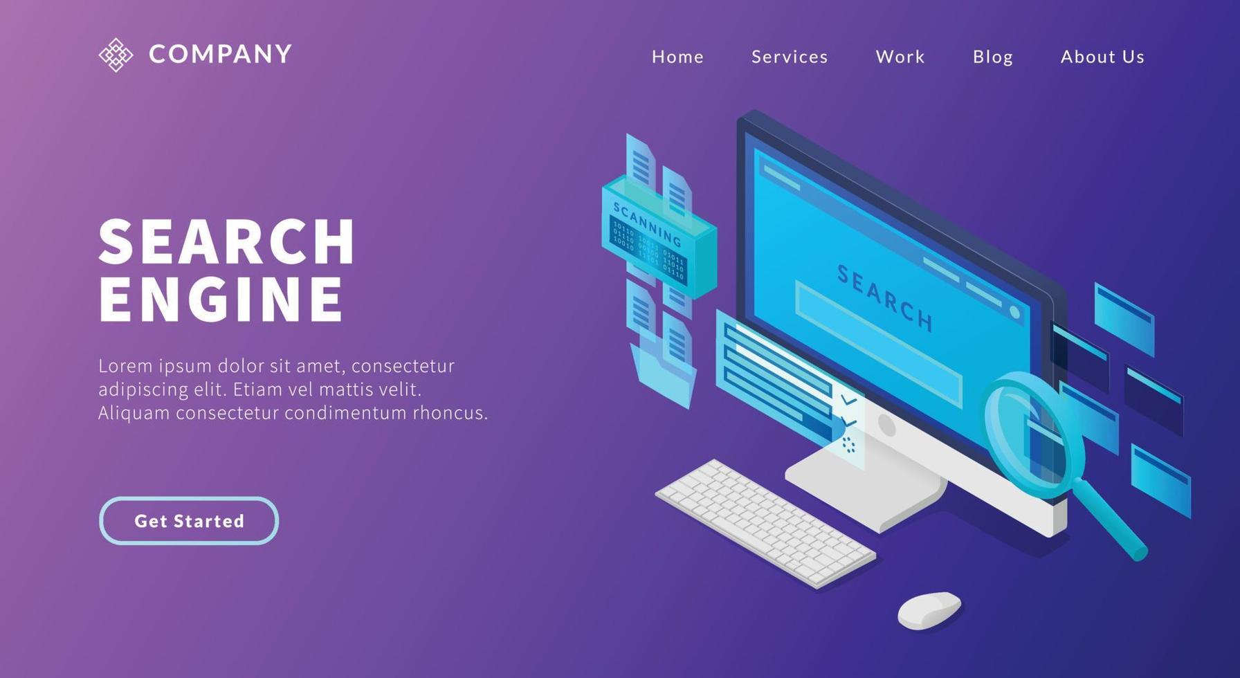 search engine optimization concept with computer screen and search page ...