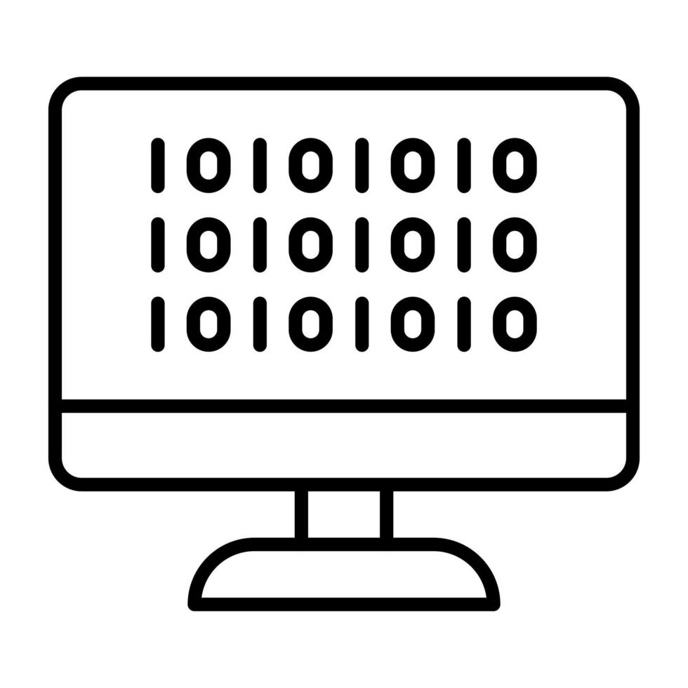 Binary Code Line Icon 4602261 Vector Art at Vecteezy