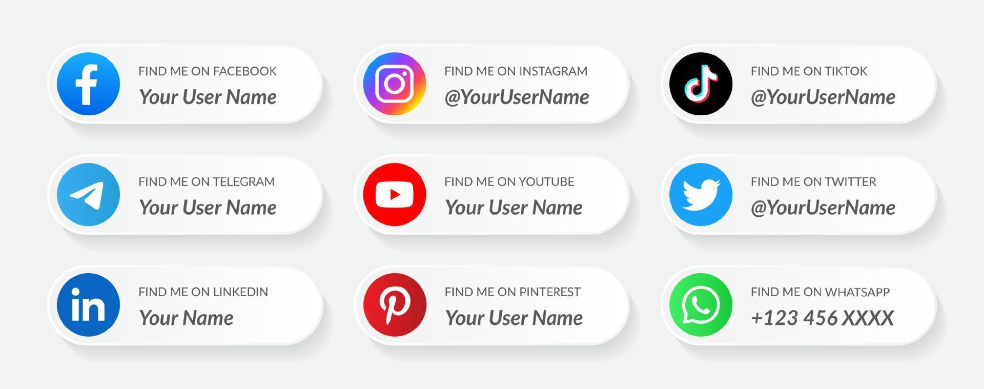 Social Media Lower Third Vector Art, Icons, and Graphics for Free Download