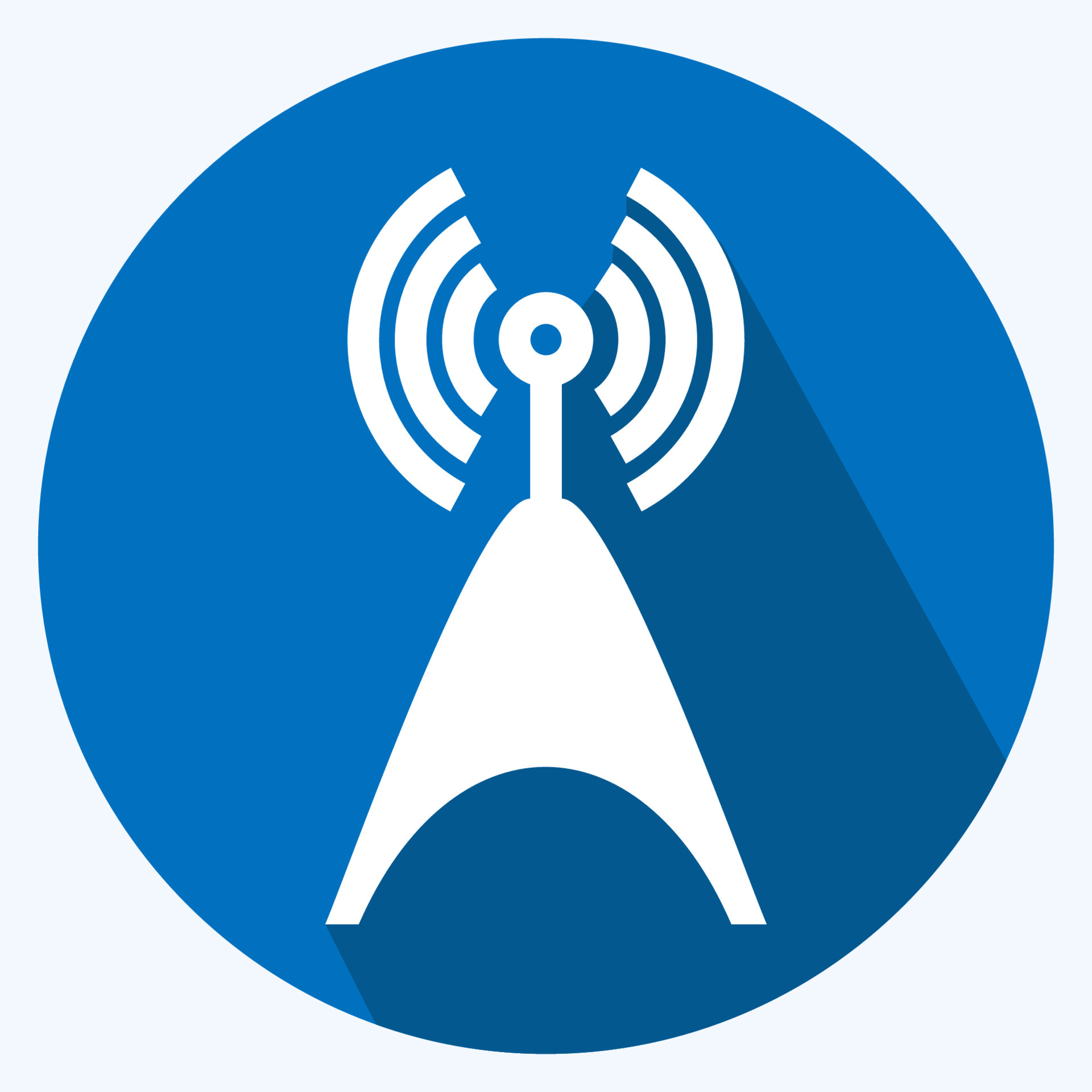 Icon Telecom Tower - Long Shadow Style,Simple illustration,Editable ...