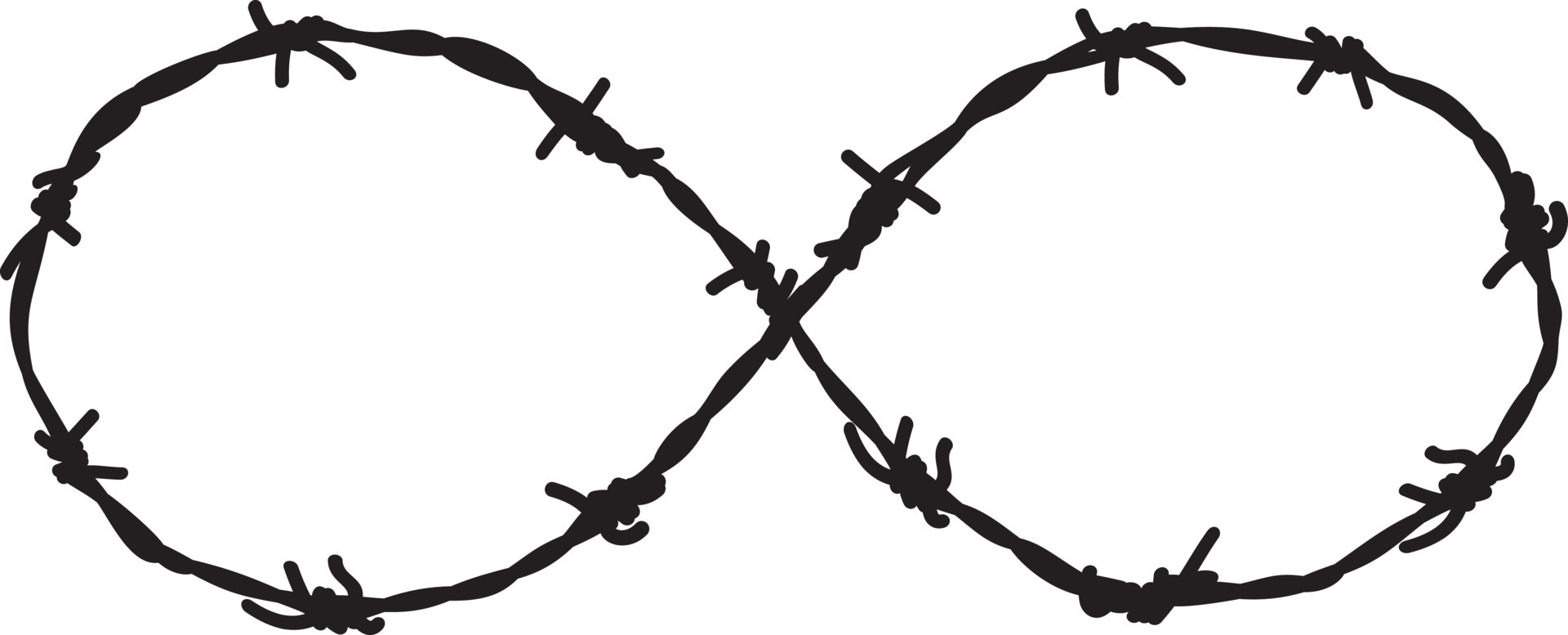 Barb wire infinity shape 4607657 Vector Art at Vecteezy