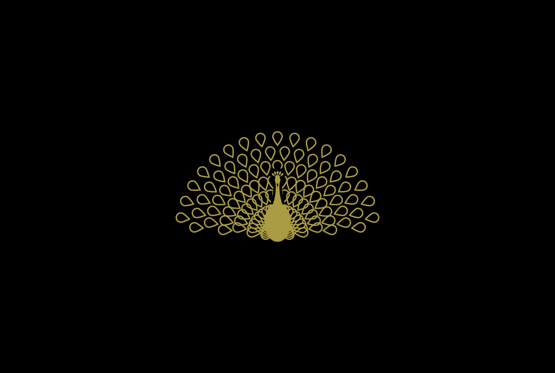 Elegant Luxury Golden Peacock Peafowl Logo Design Vector 4610351 Vector