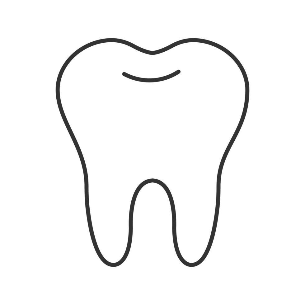 Healthy tooth linear icon. Thin line illustration. Contour symbol ... Healthy tooth linear icon. Thin line illustration. Contour symbol ...