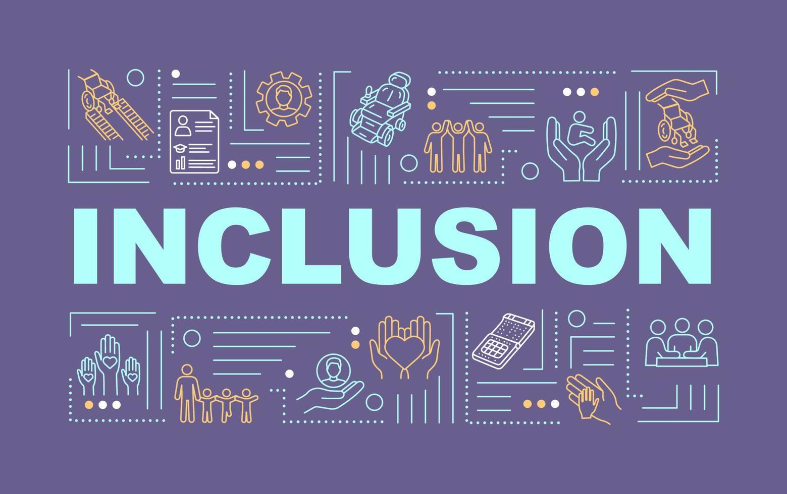 Inclusion Word Concepts Banner Aid For People With Special Needs