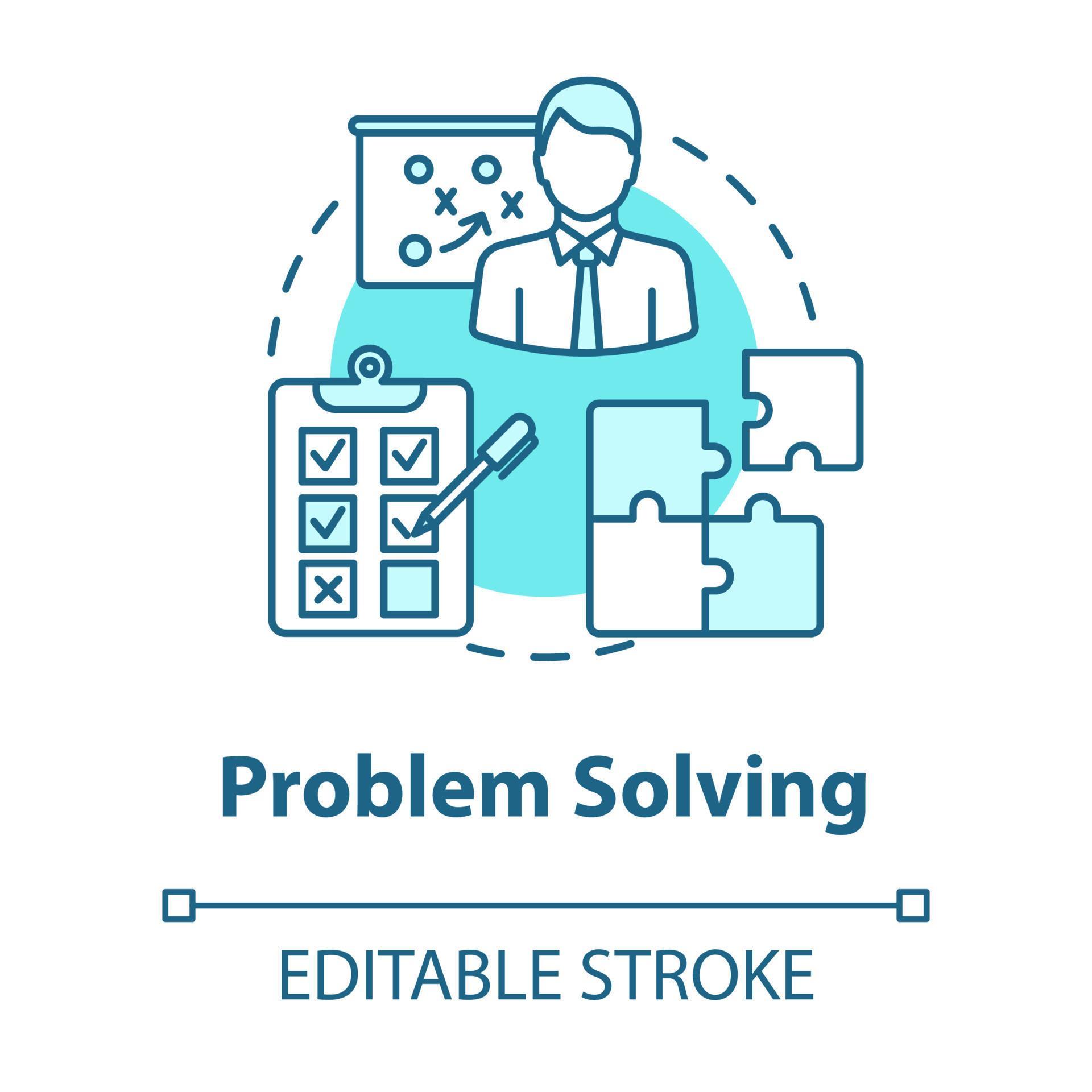 Problem solving concept icon. Planning, management. Way out of ...