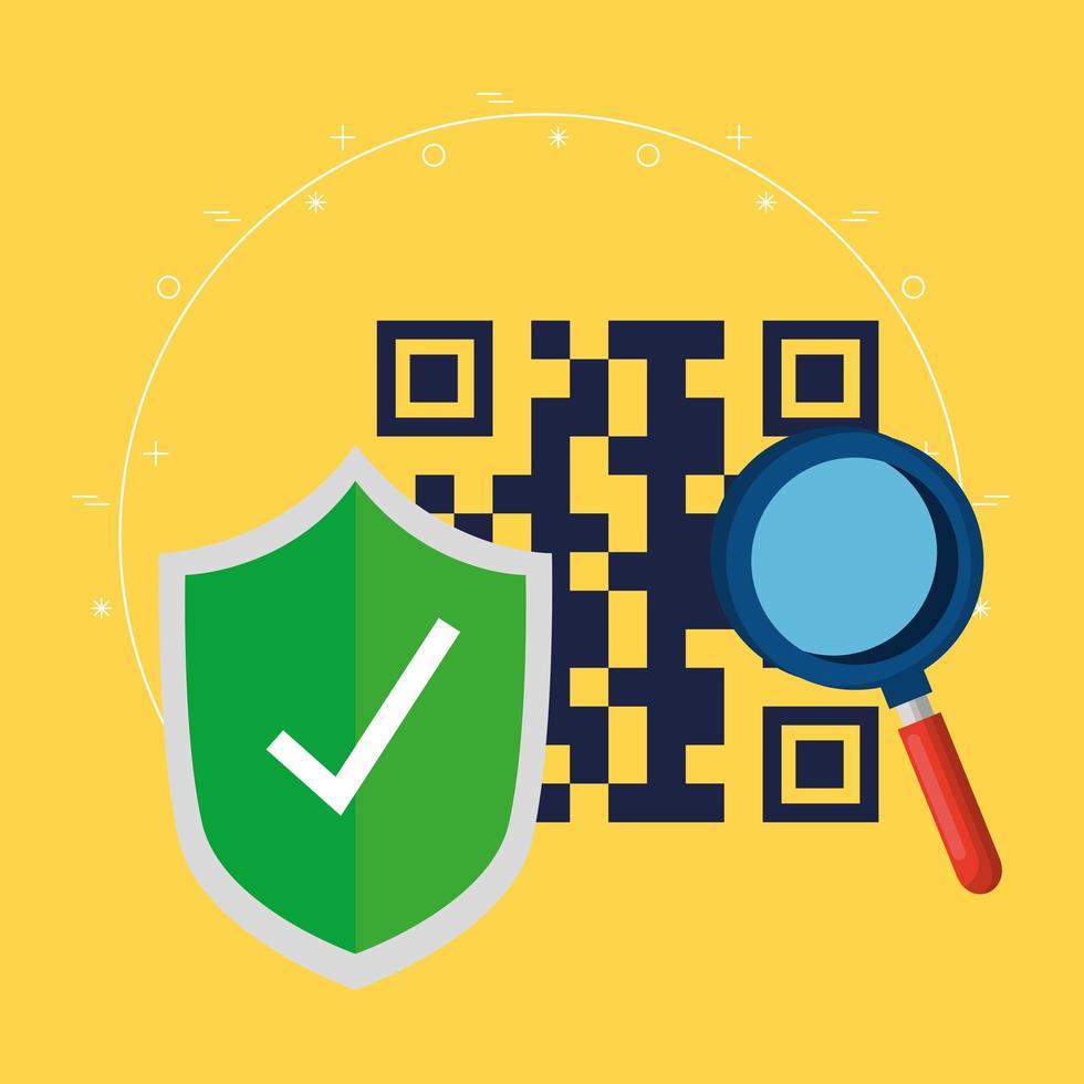 qr code shield and lupe vector design 4626760 Vector Art at Vecteezy qr code shield and lupe vector design 4626760 Vector Art at Vecteezy