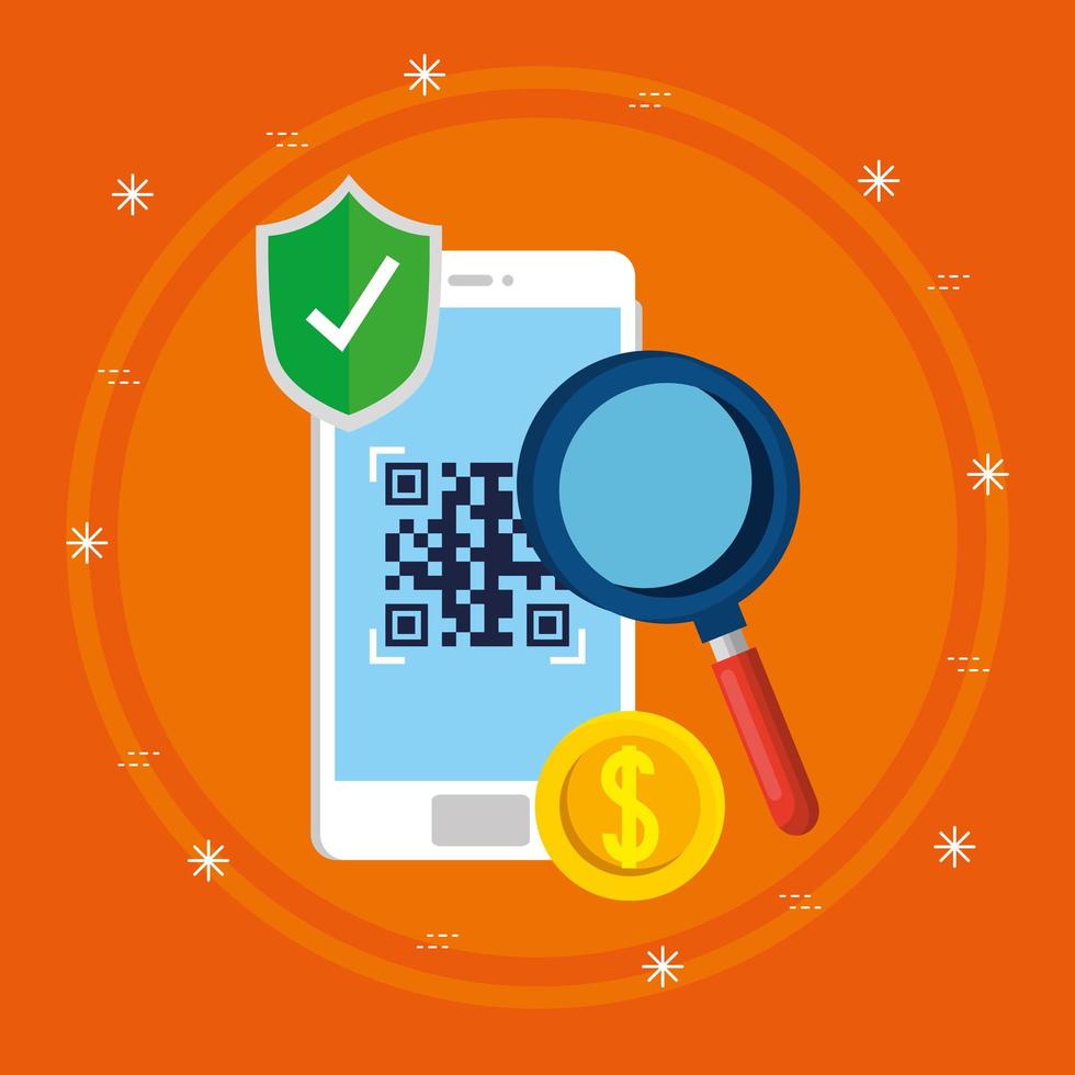 qr code inside smartphone and lupe vector design 4626796 Vector Art at ... qr code inside smartphone and lupe vector design 4626796 Vector Art at ...