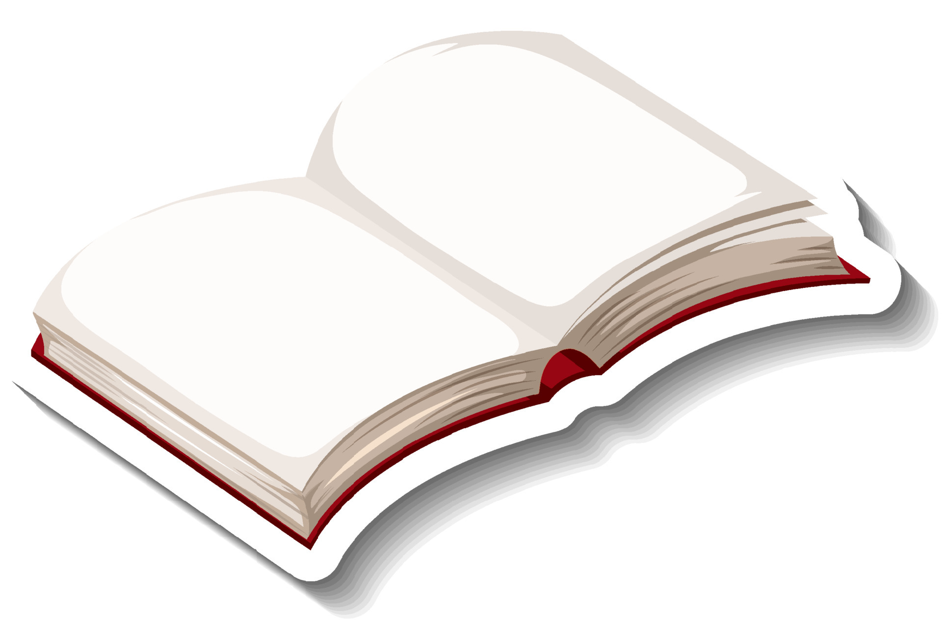 Opened book with empty pages 4630134 Vector Art at Vecteezy