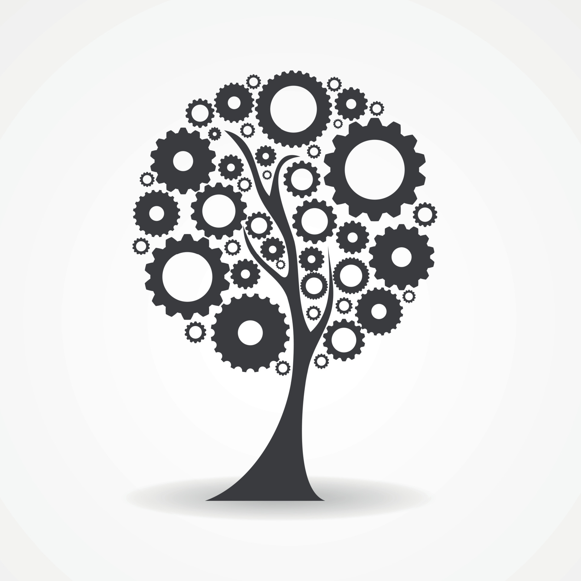 Gear Icon Tree Sign Vector Illustration 4634087 Vector Art at Vecteezy