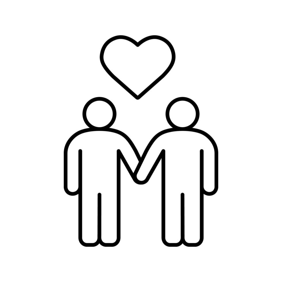 icono lineal de pareja homosexual. Ilustración de línea fina de gays ... icono lineal de pareja homosexual. Ilustración de línea fina de gays ...