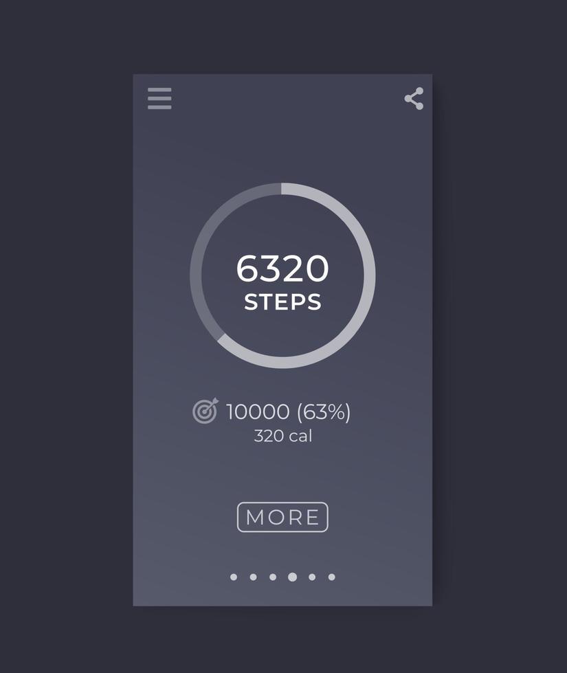 Fitness app, activity tracker for smartphone, pedometer, step counter ... Fitness app, activity tracker for smartphone, pedometer, step counter ...