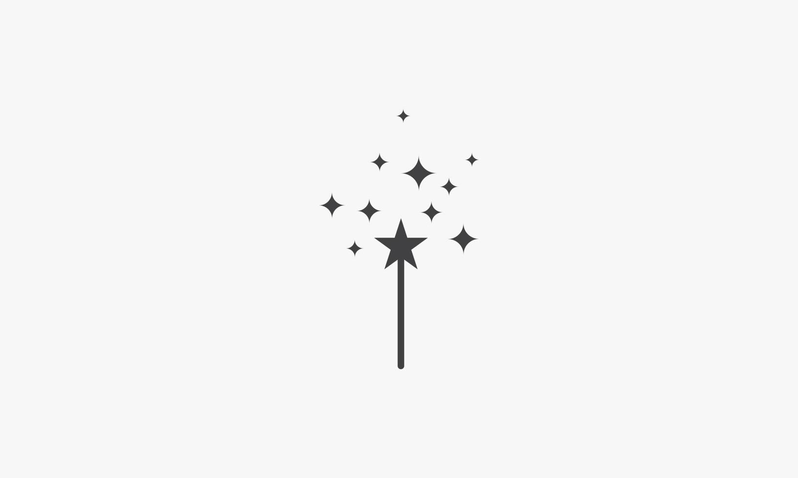 Magic Stick Logo Wand Magic Icon Vector Illustration Design Logo