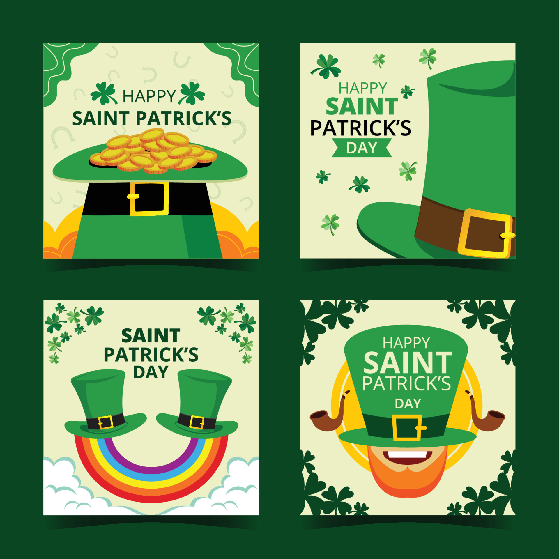 St. Patrick's Day Social Media Post 4639949 Vector Art at Vecteezy