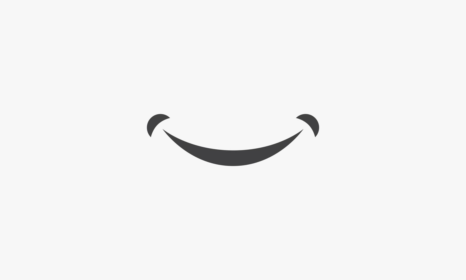 Ilustración De Vector De Sonrisa Feliz Sobre Fondo Blanco Icono