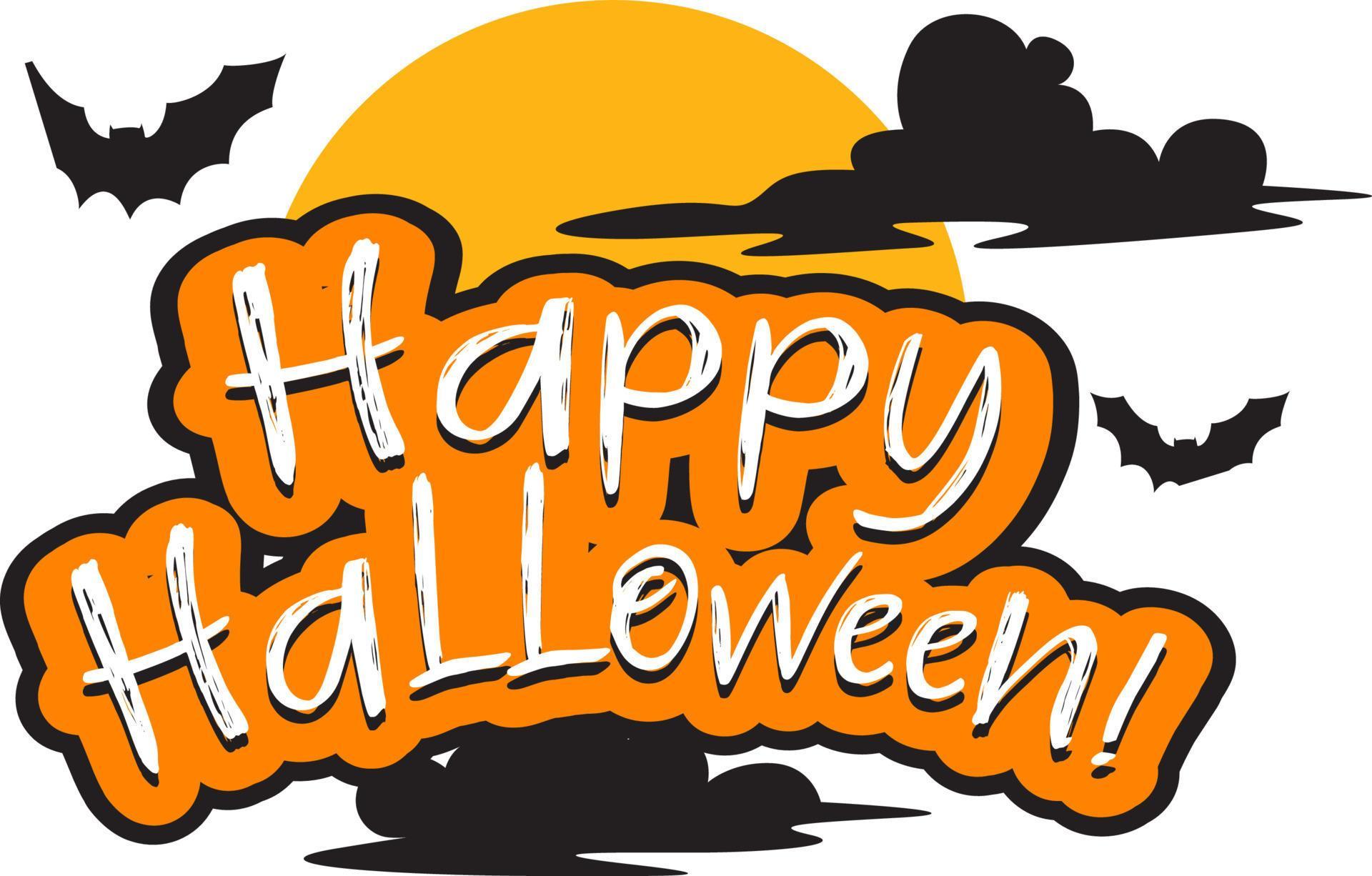 Happy Halloween word banner 4646327 Vector Art at Vecteezy