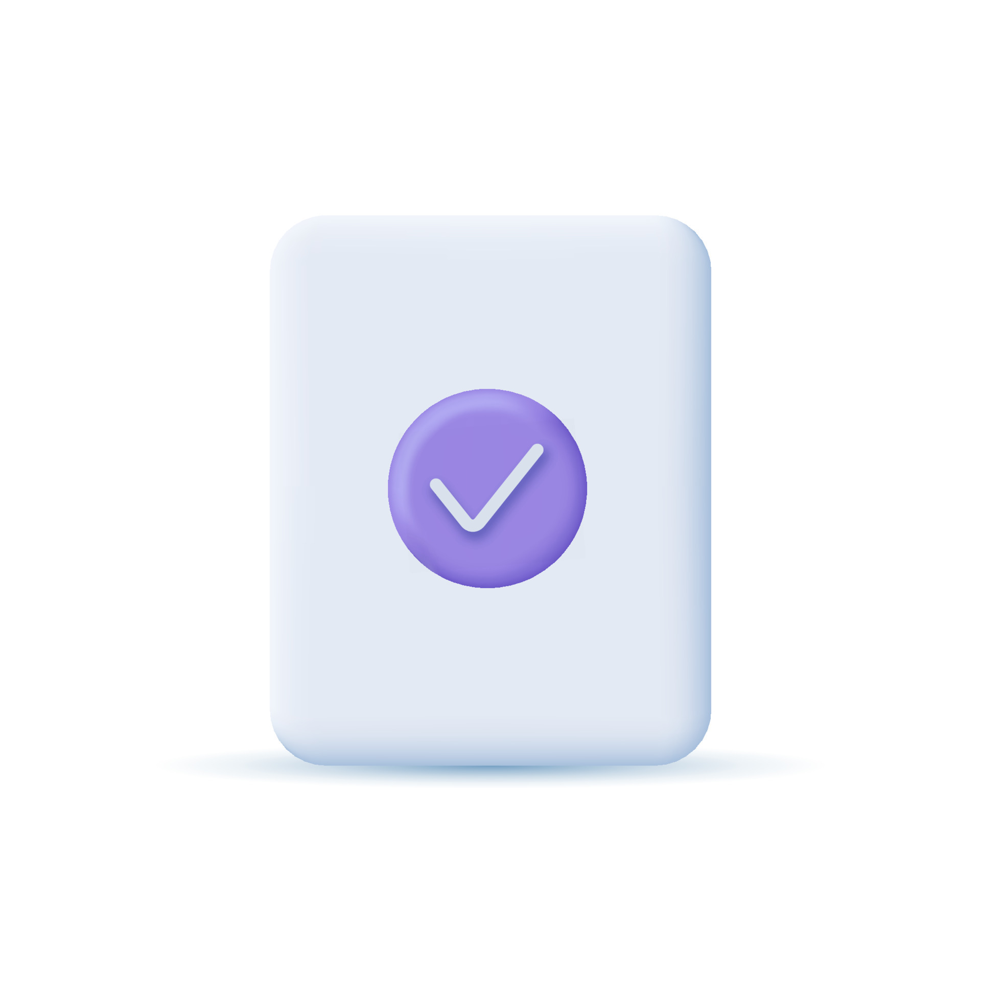 Document Check Mark Icon File Clipboard Checklist Business 3d