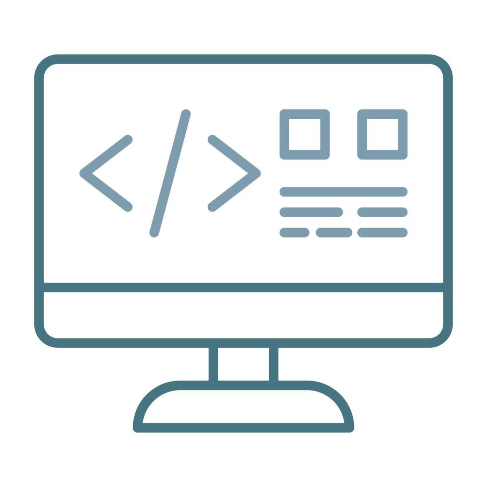 Website Coding Line Two Color Icon 4651101 Vector Art at Vecteezy