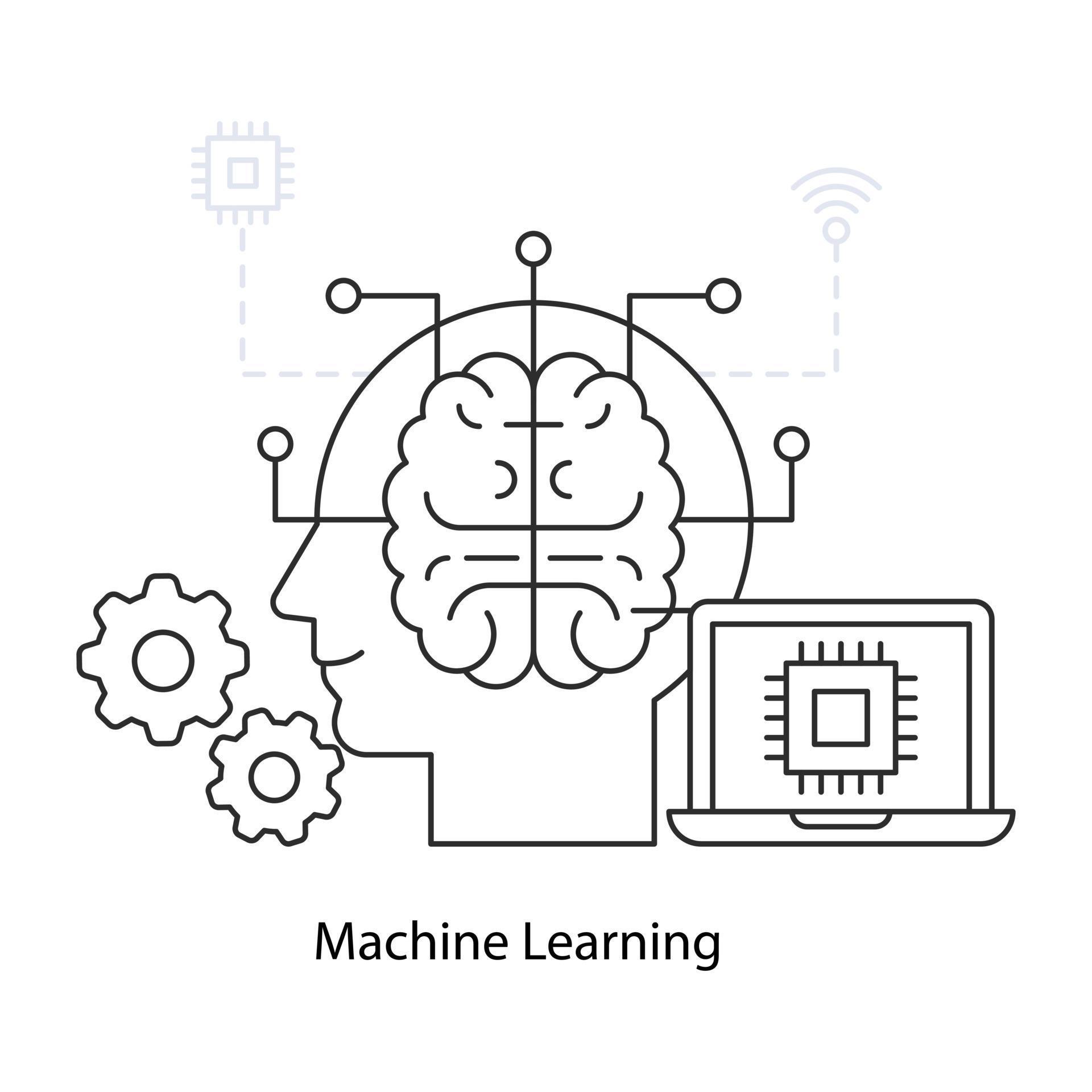 Trendy design illustration of machine learning 4655701 Vector Art at ...