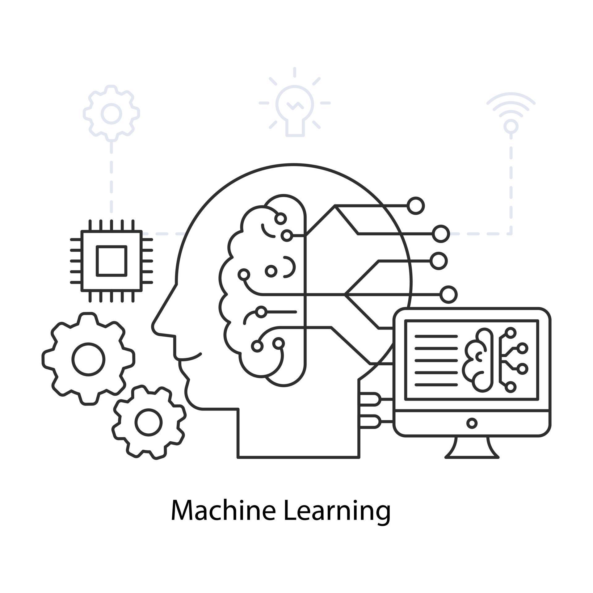 Trendy design illustration of machine learning 4655712 Vector Art at ...